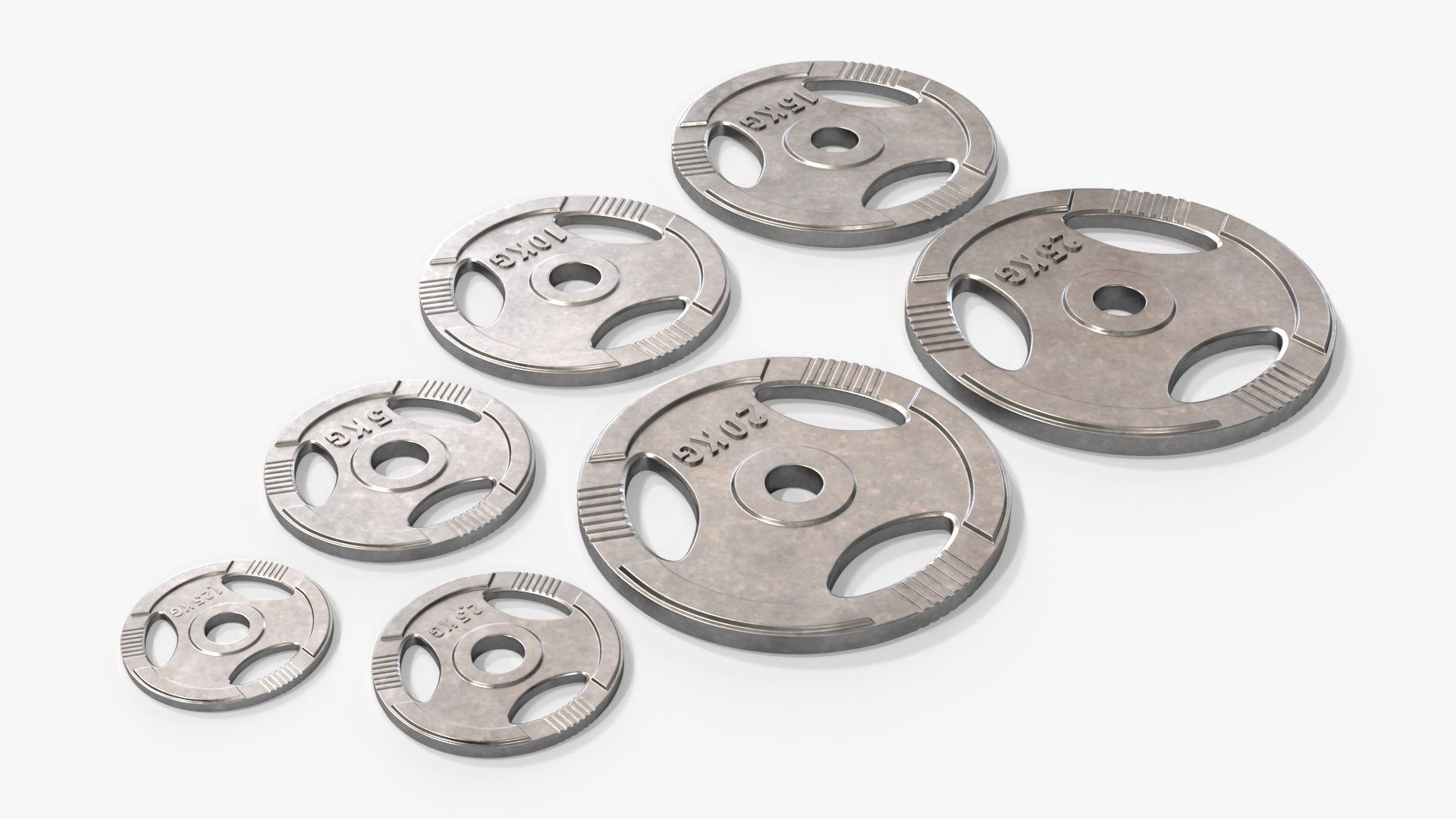 3D Weight Plate Set - TurboSquid 1678077
