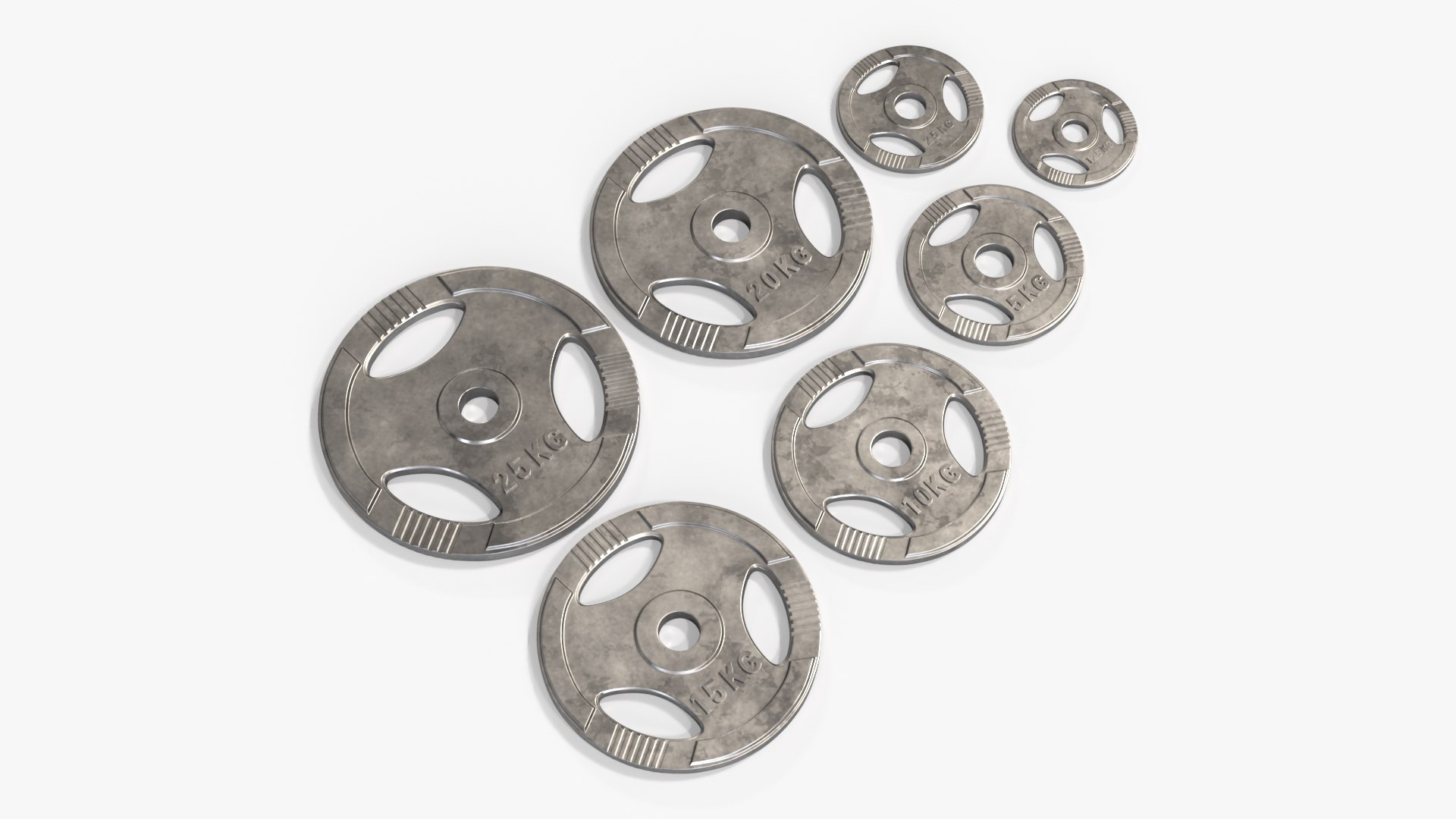 3D Weight Plate Set - TurboSquid 1678077