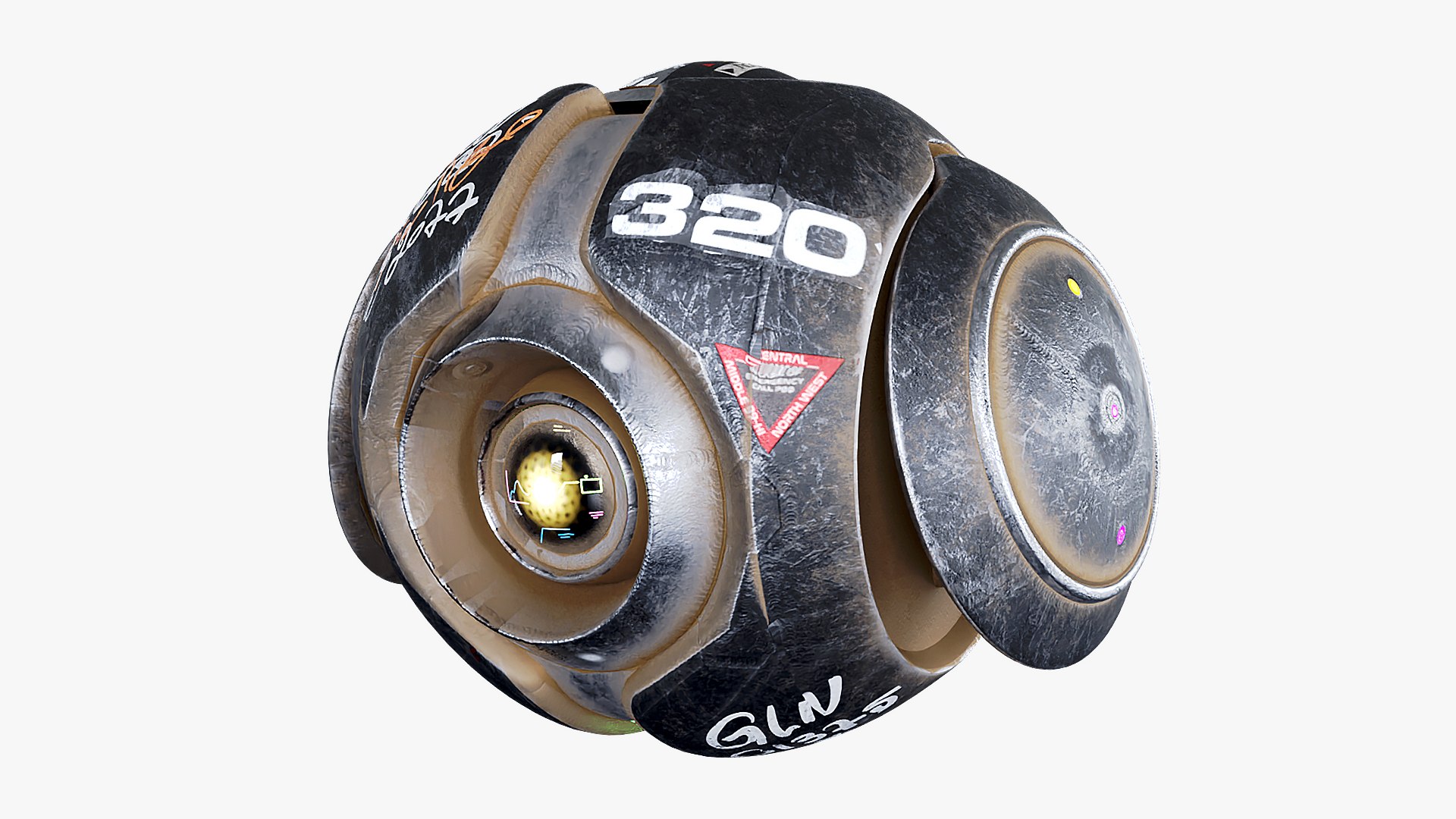 3D Spherical Drone - Game Ready Model - TurboSquid 1743446