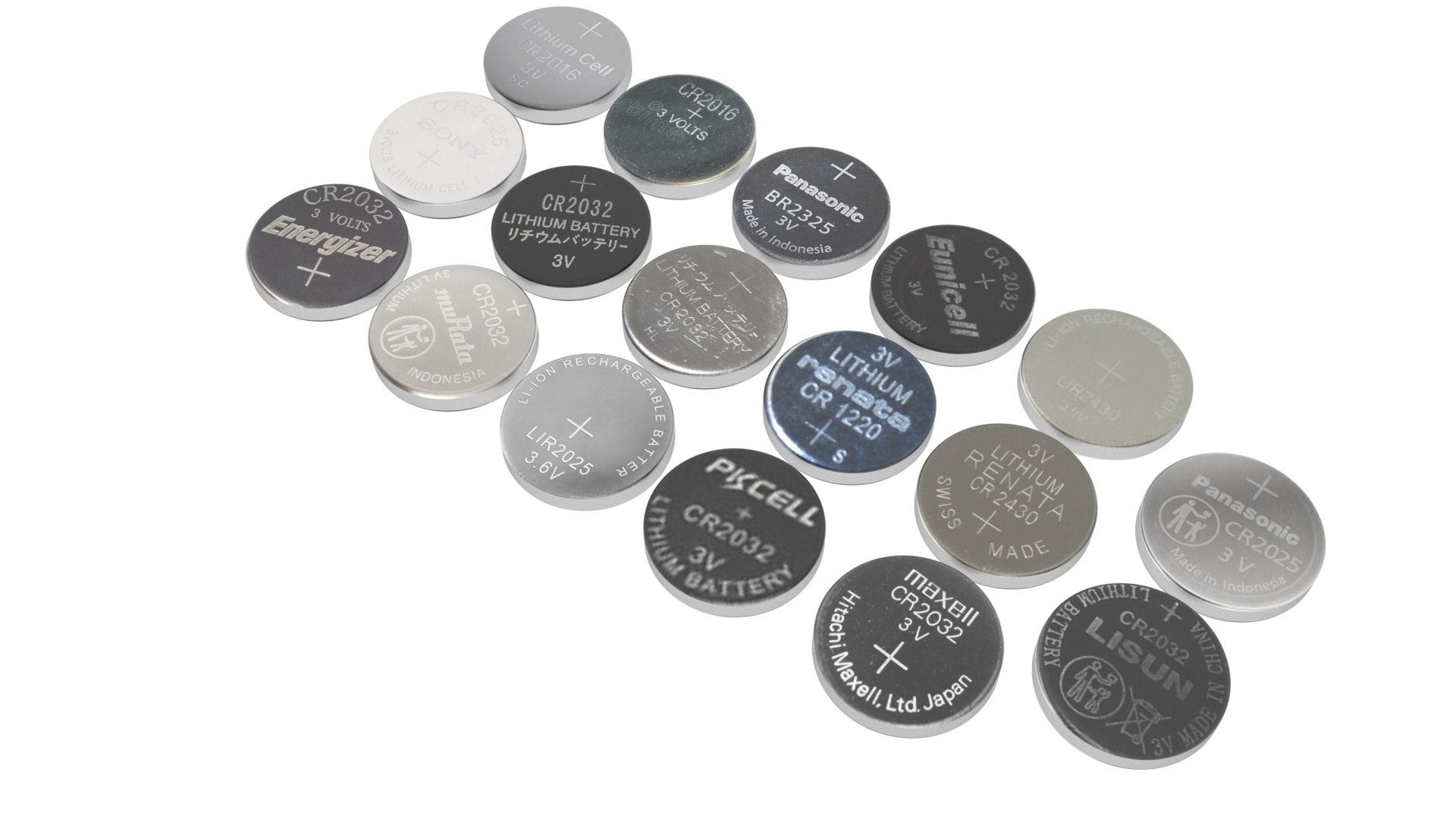 3D Lithium Cell Batteries Set Model - TurboSquid 1838982