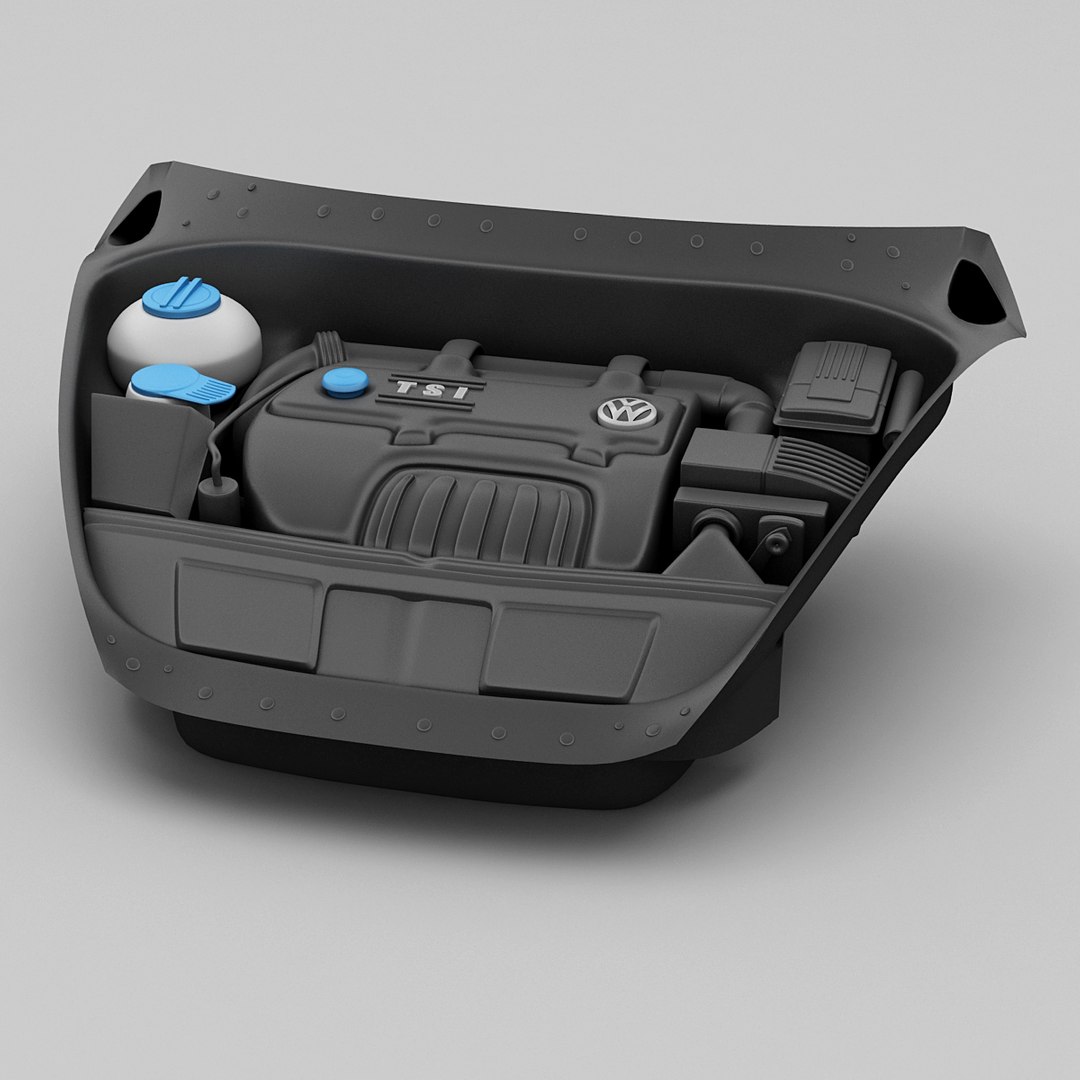 3d Volkswagen Car Engine Model