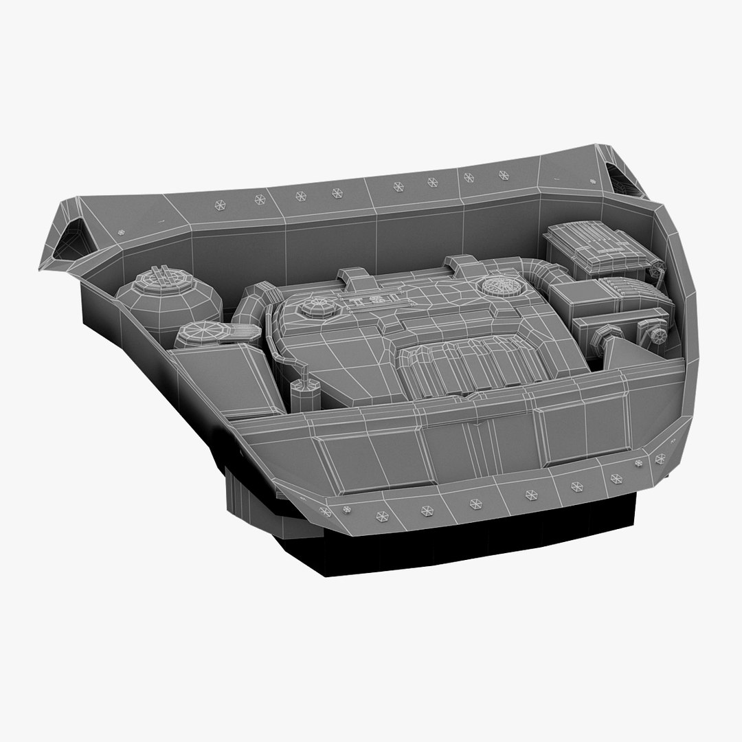 3d Volkswagen Car Engine Model