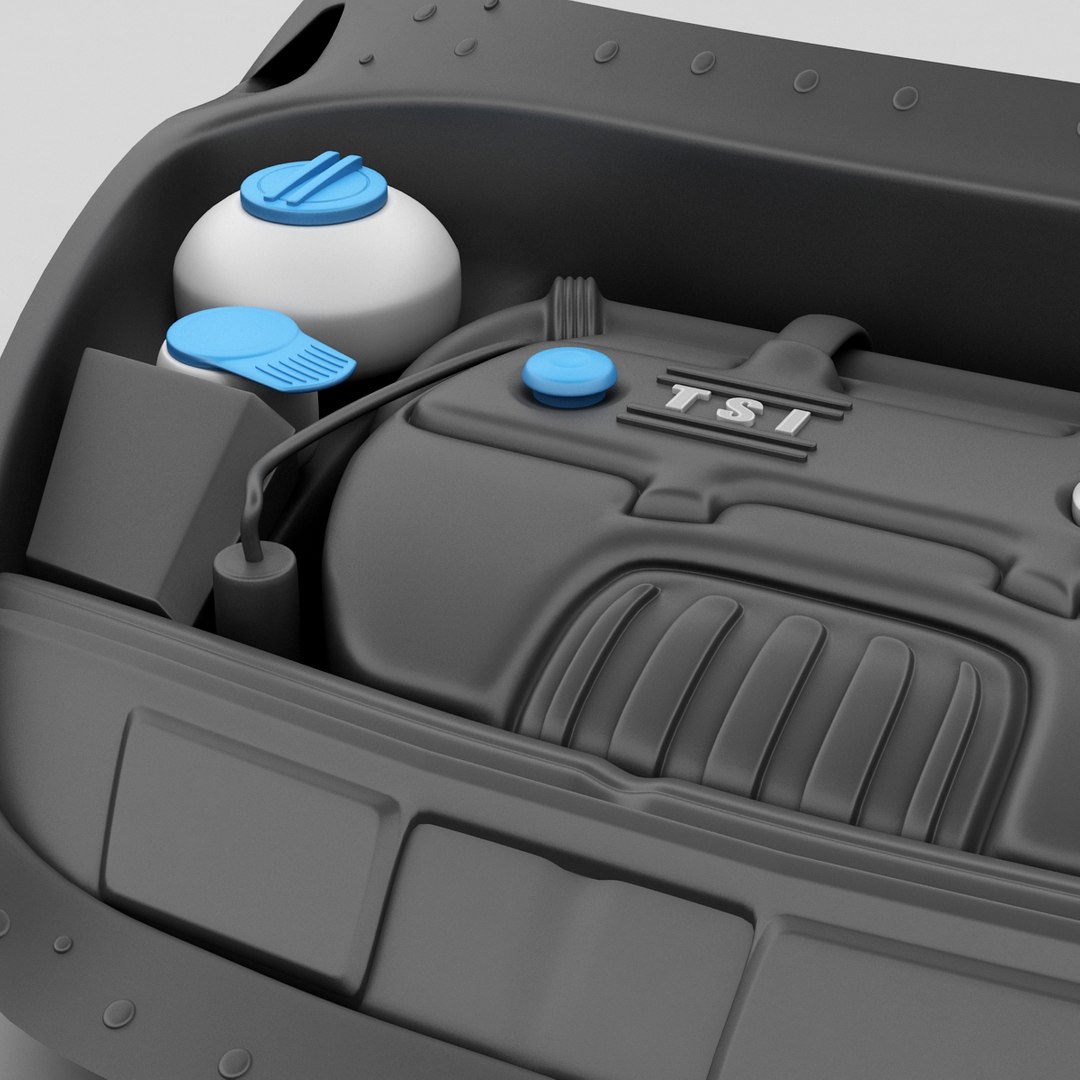 3d Volkswagen Car Engine Model