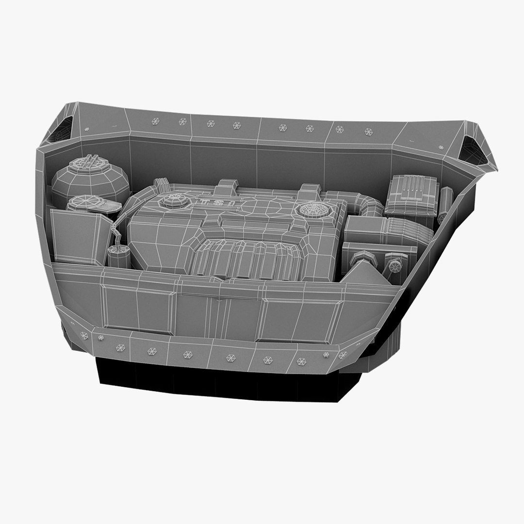 3d Volkswagen Car Engine Model