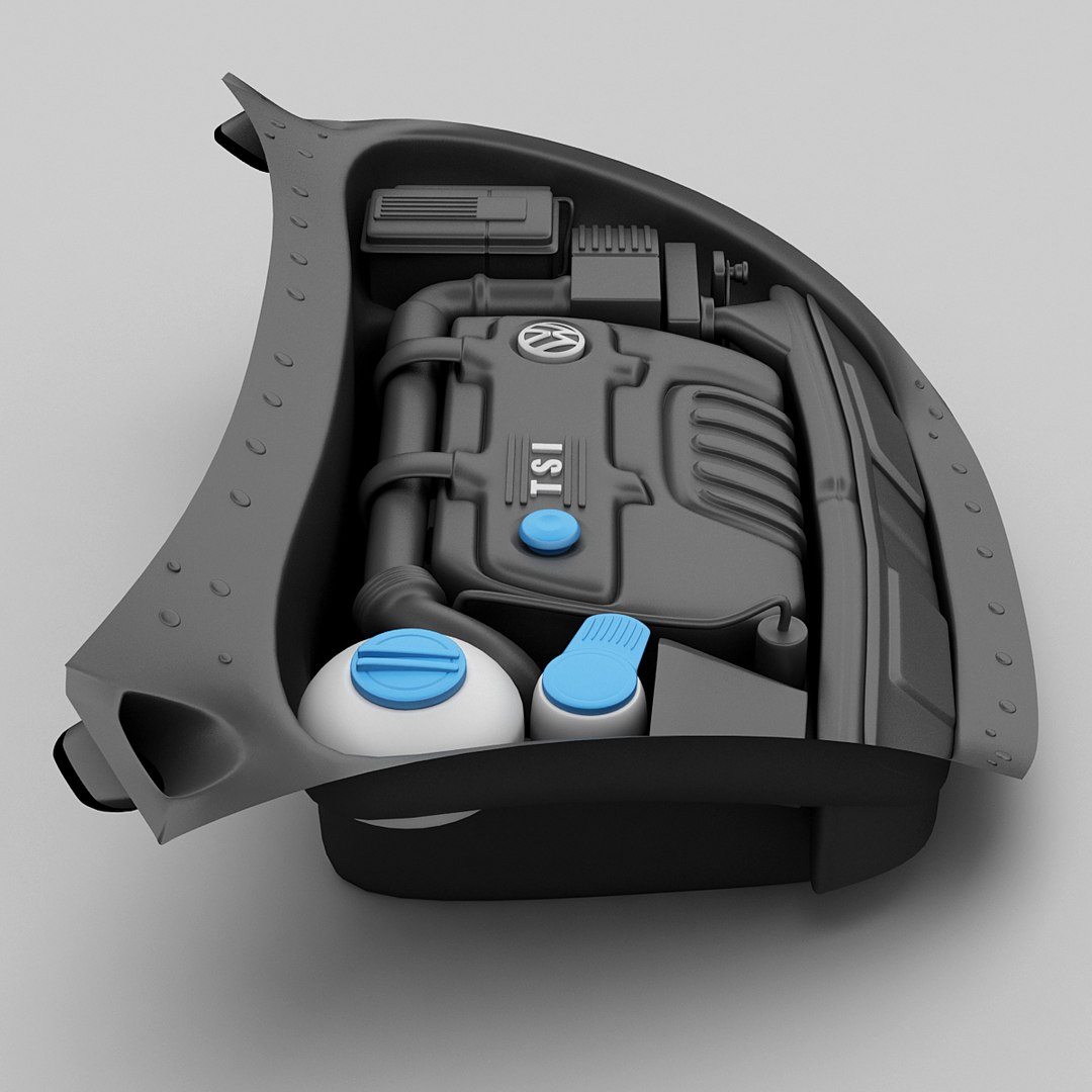 3d Volkswagen Car Engine Model