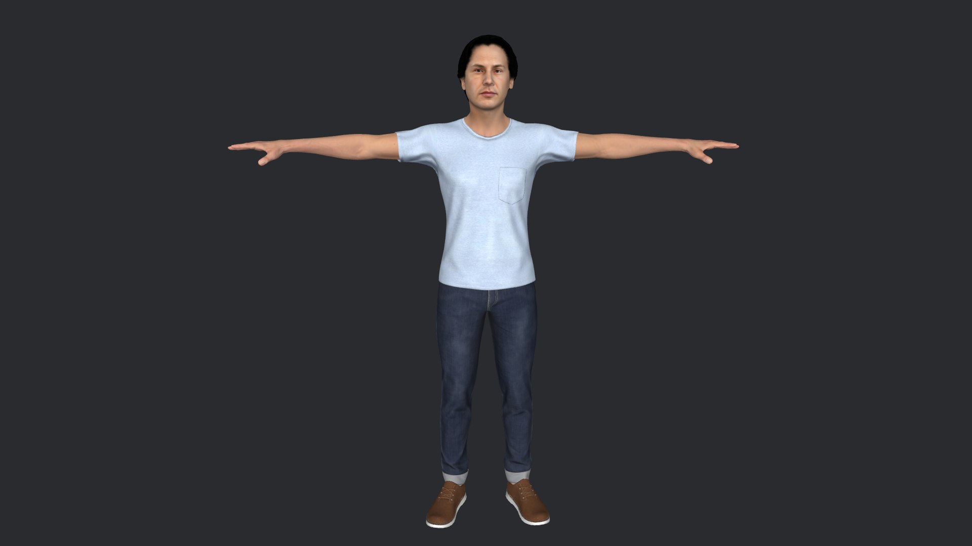 Neo Keanu Reeves From Matrix Hyper Realistic Full Body Fully Rigged 3D ...