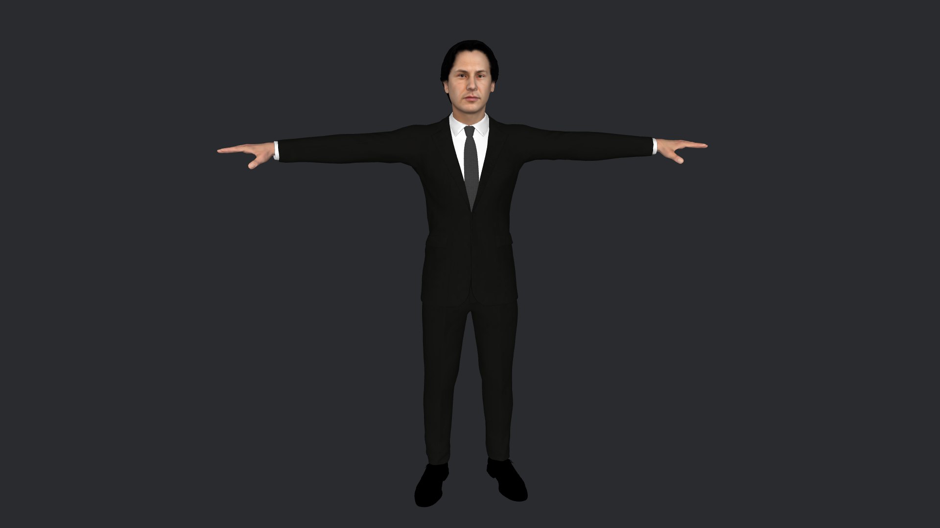 Neo Keanu Reeves From Matrix Hyper Realistic Full Body Fully Rigged 3D ...