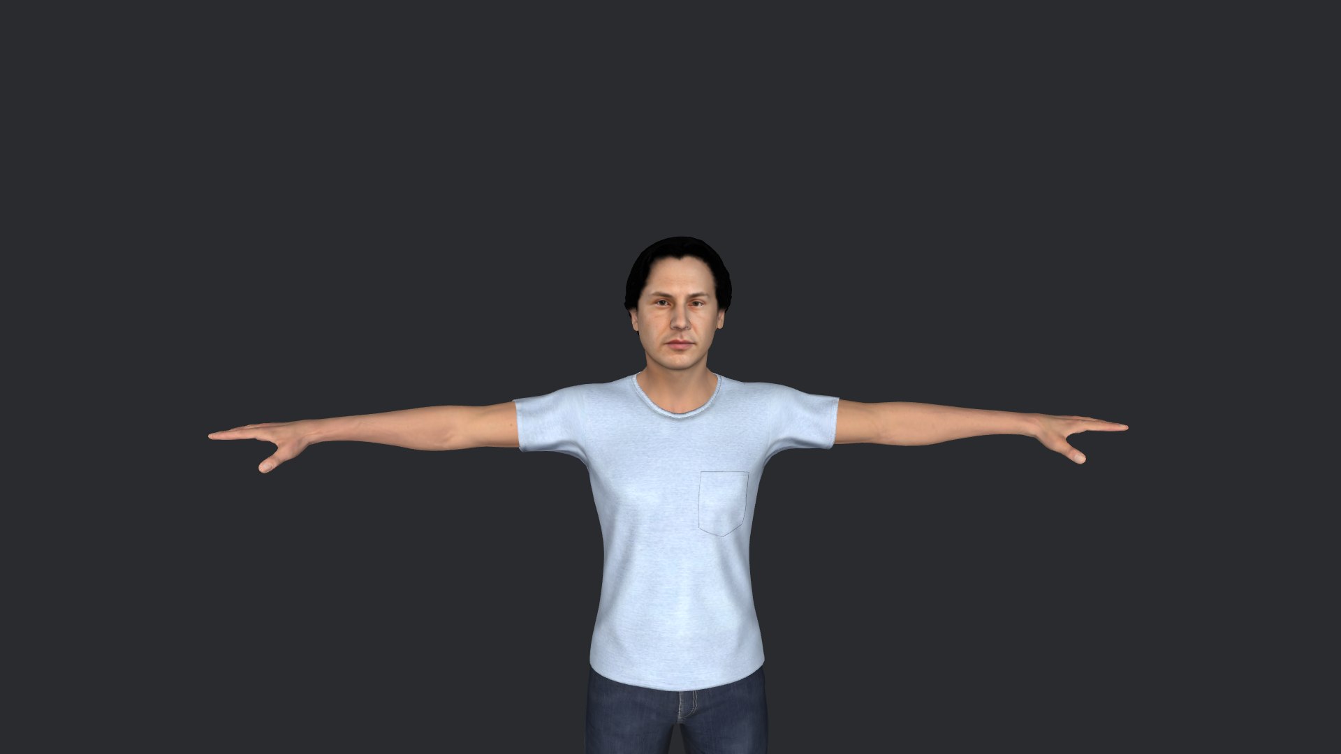 Neo Keanu Reeves From Matrix Hyper Realistic Full Body Fully Rigged 3D ...