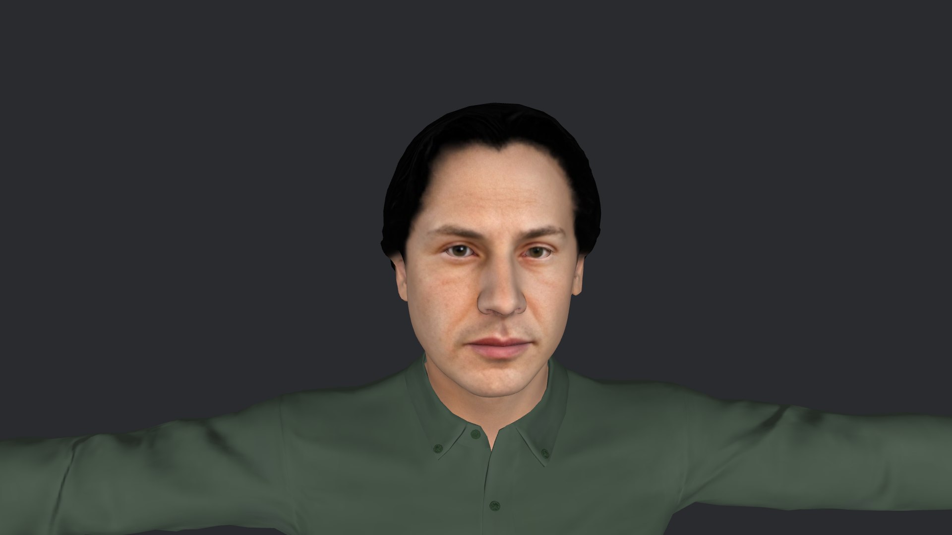 Neo Keanu Reeves From Matrix Hyper Realistic Full Body Fully Rigged 3D ...