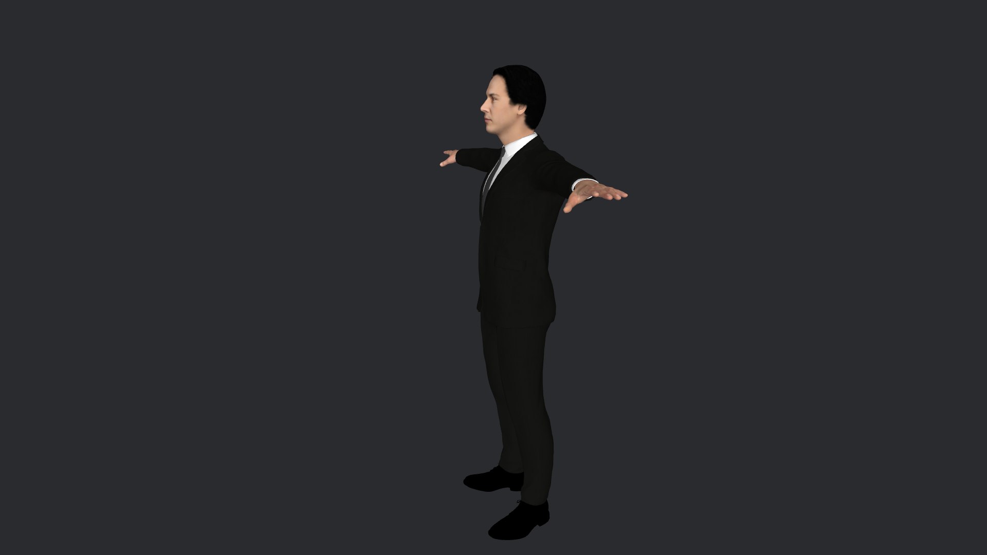 Neo Keanu Reeves From Matrix Hyper Realistic Full Body Fully Rigged 3D ...