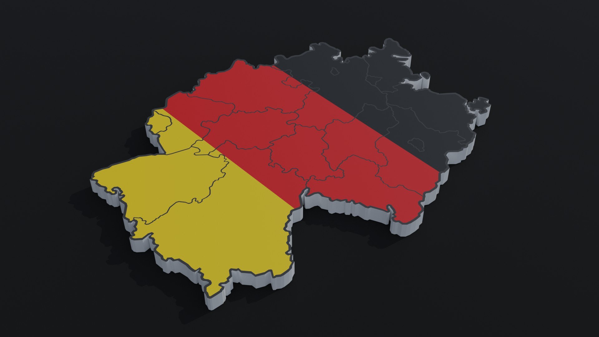 Political Map of Germany 3D model - TurboSquid 1988817