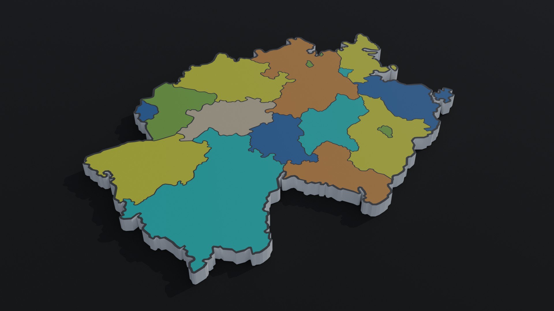 Political Map of Germany 3D model - TurboSquid 1988817