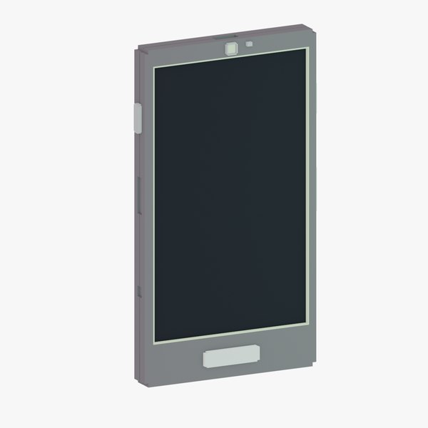 Low poly smartphone silver color pixel art stylized 3D - TurboSquid 1949032
