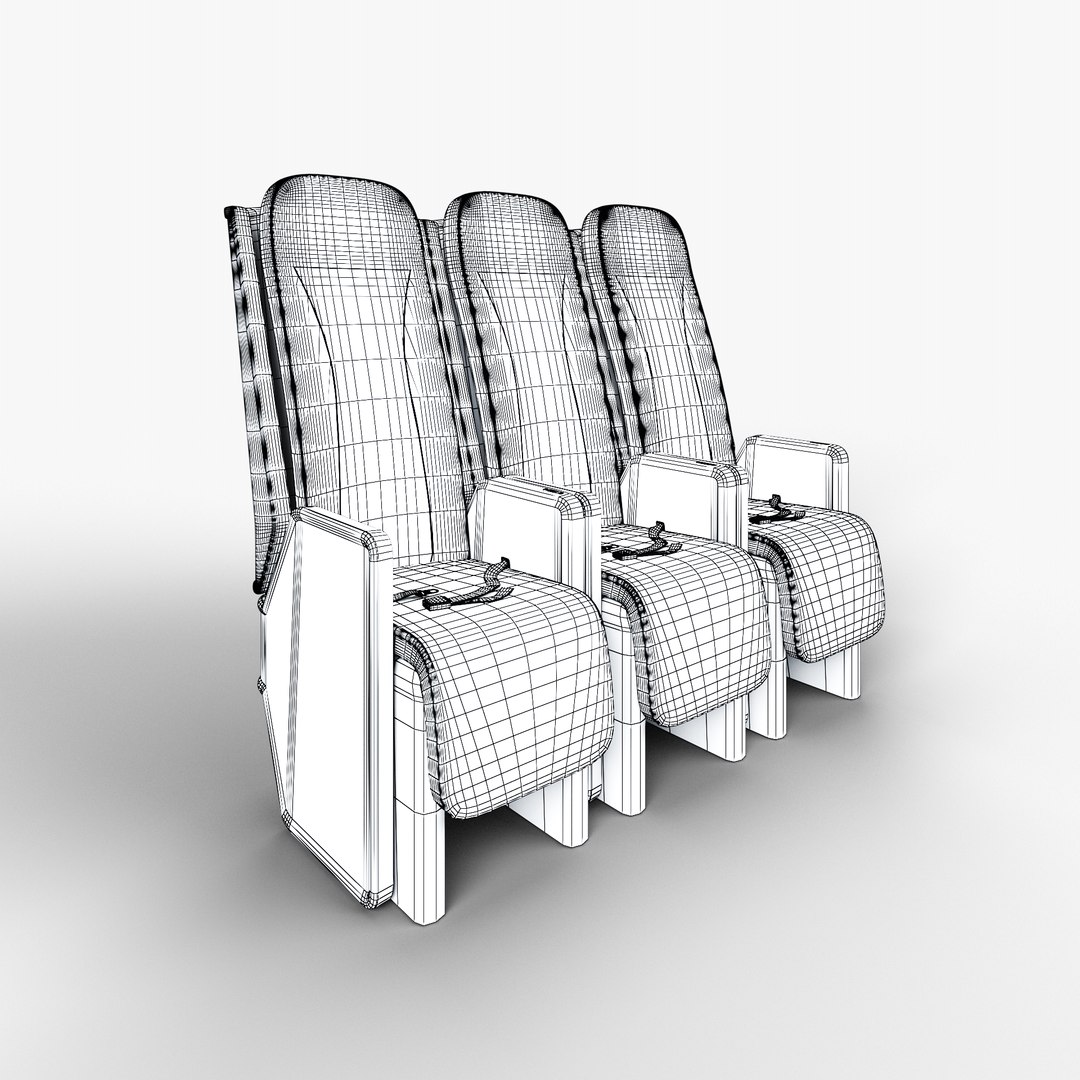 Economy Class Passenger Seat 3D model - TurboSquid 2165016