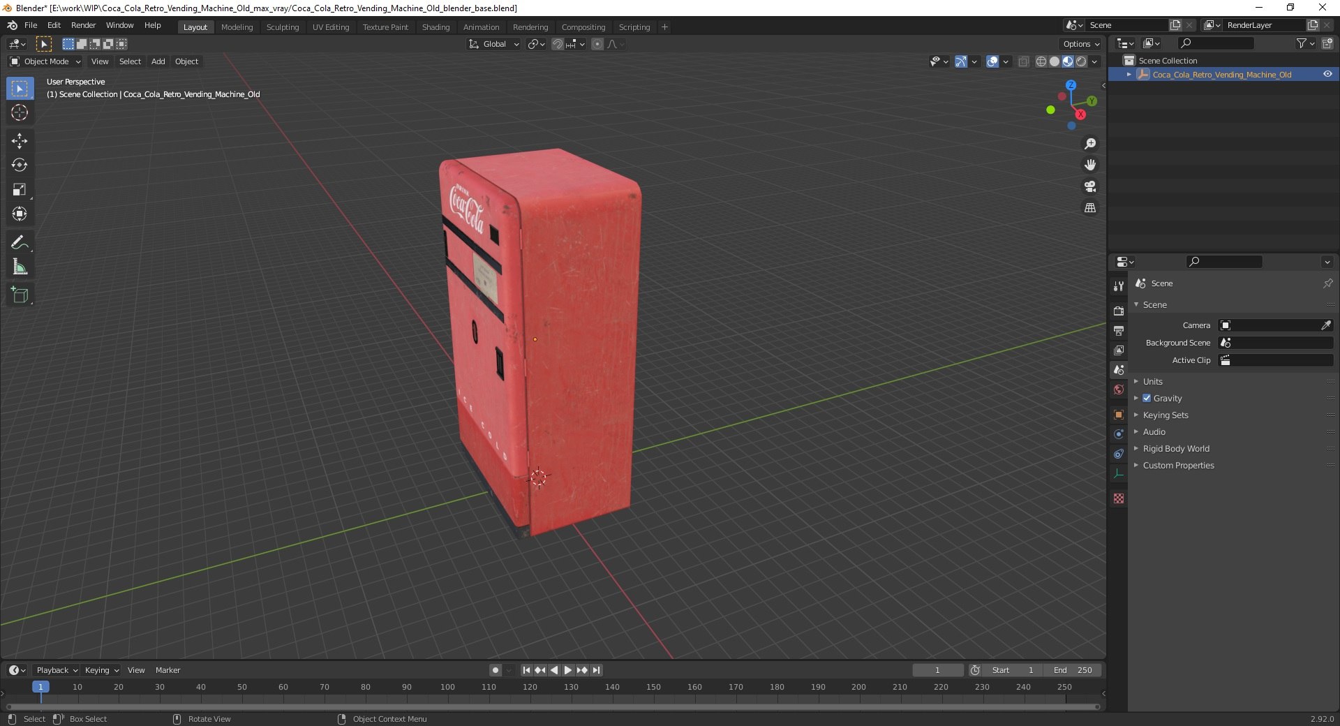 Coca Cola Retro Vending Machine Old 3D model - TurboSquid 2127795