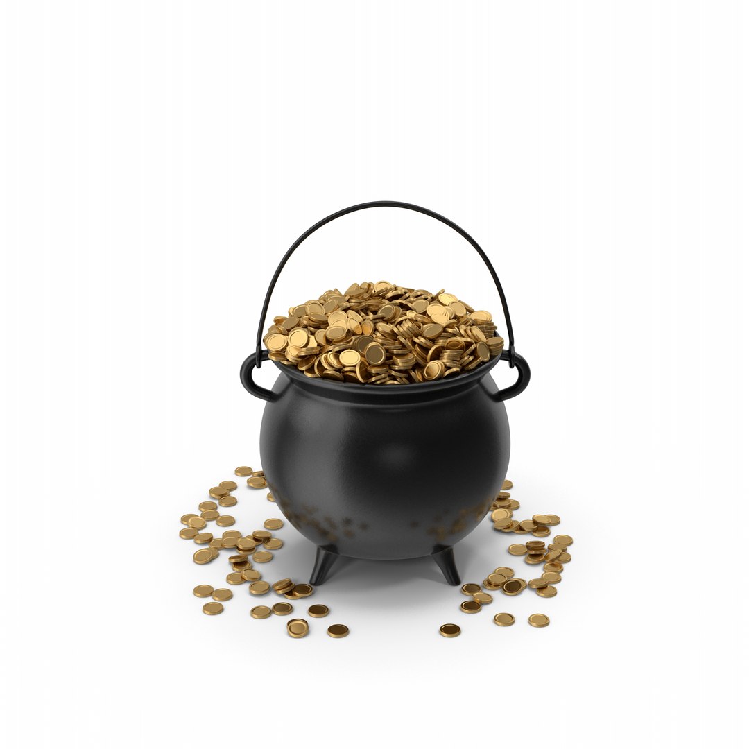Cauldron With Gold Coins 3D Model - TurboSquid 2032427