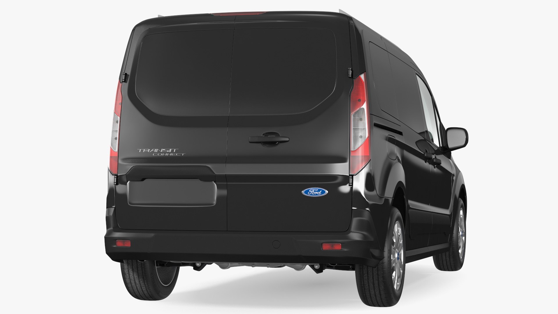 Ford Transit Connect Barn Doors Black model - TurboSquid 1830828