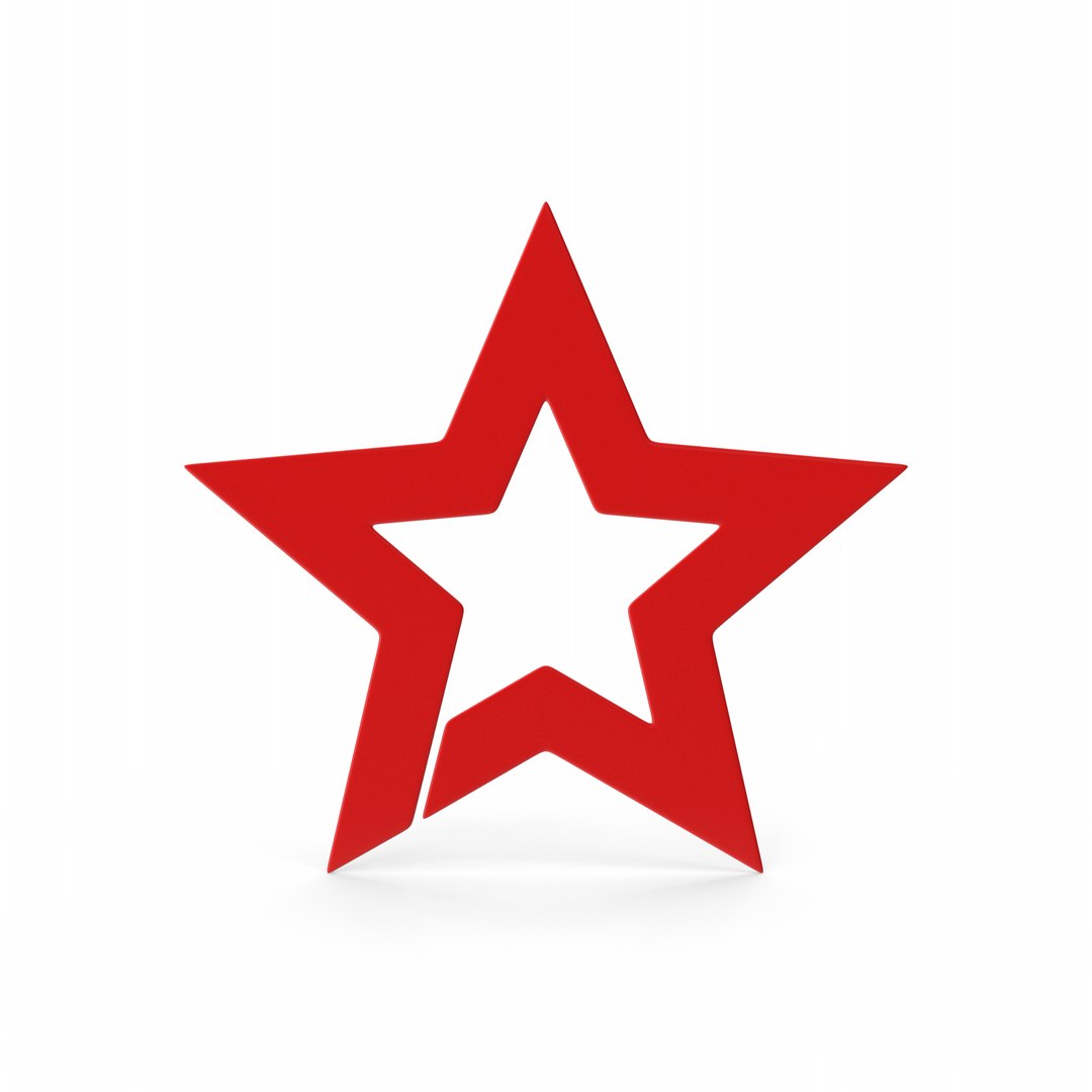 Red Star Ribbon 3D Model - TurboSquid 2036477