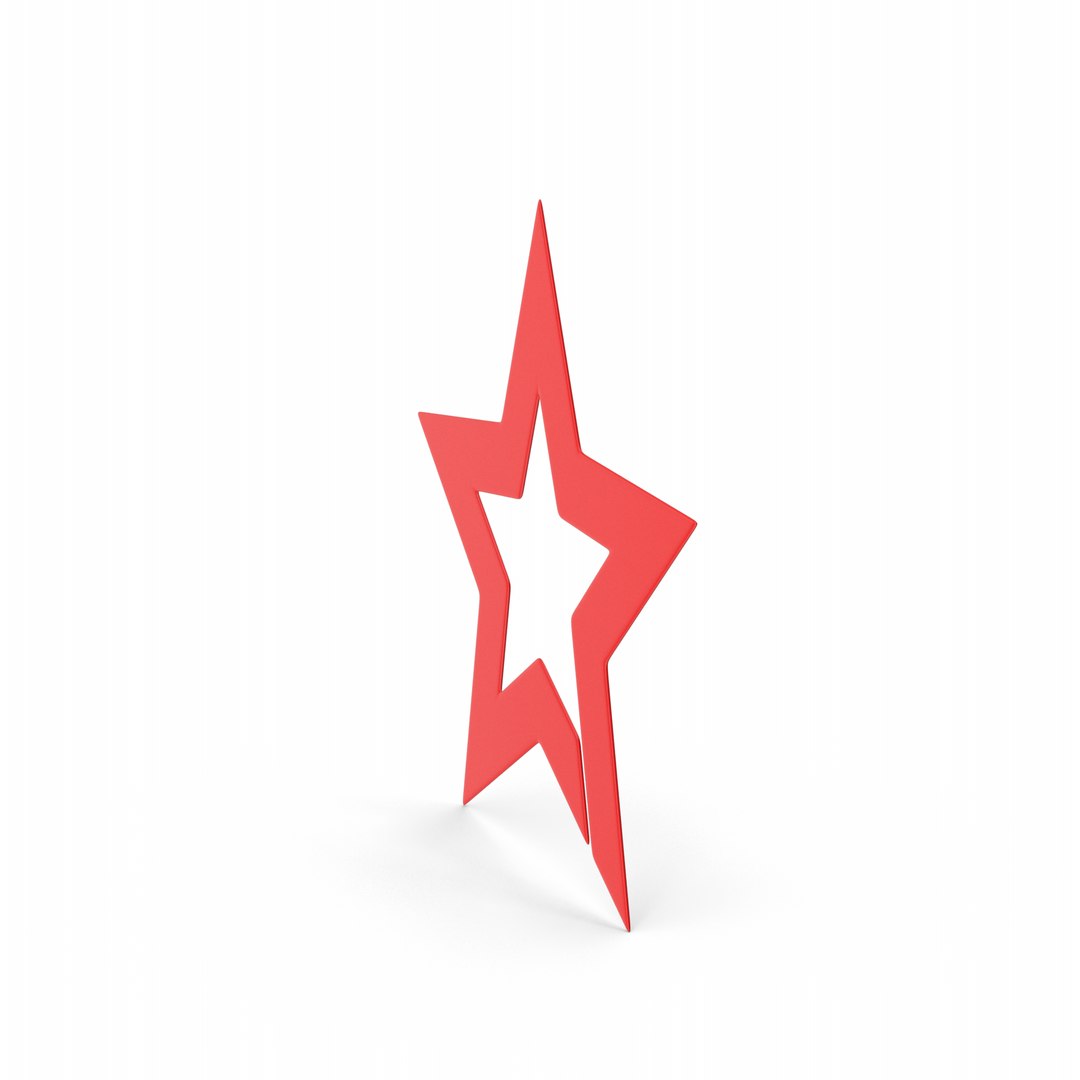 Red Star Ribbon 3D Model - TurboSquid 2036477