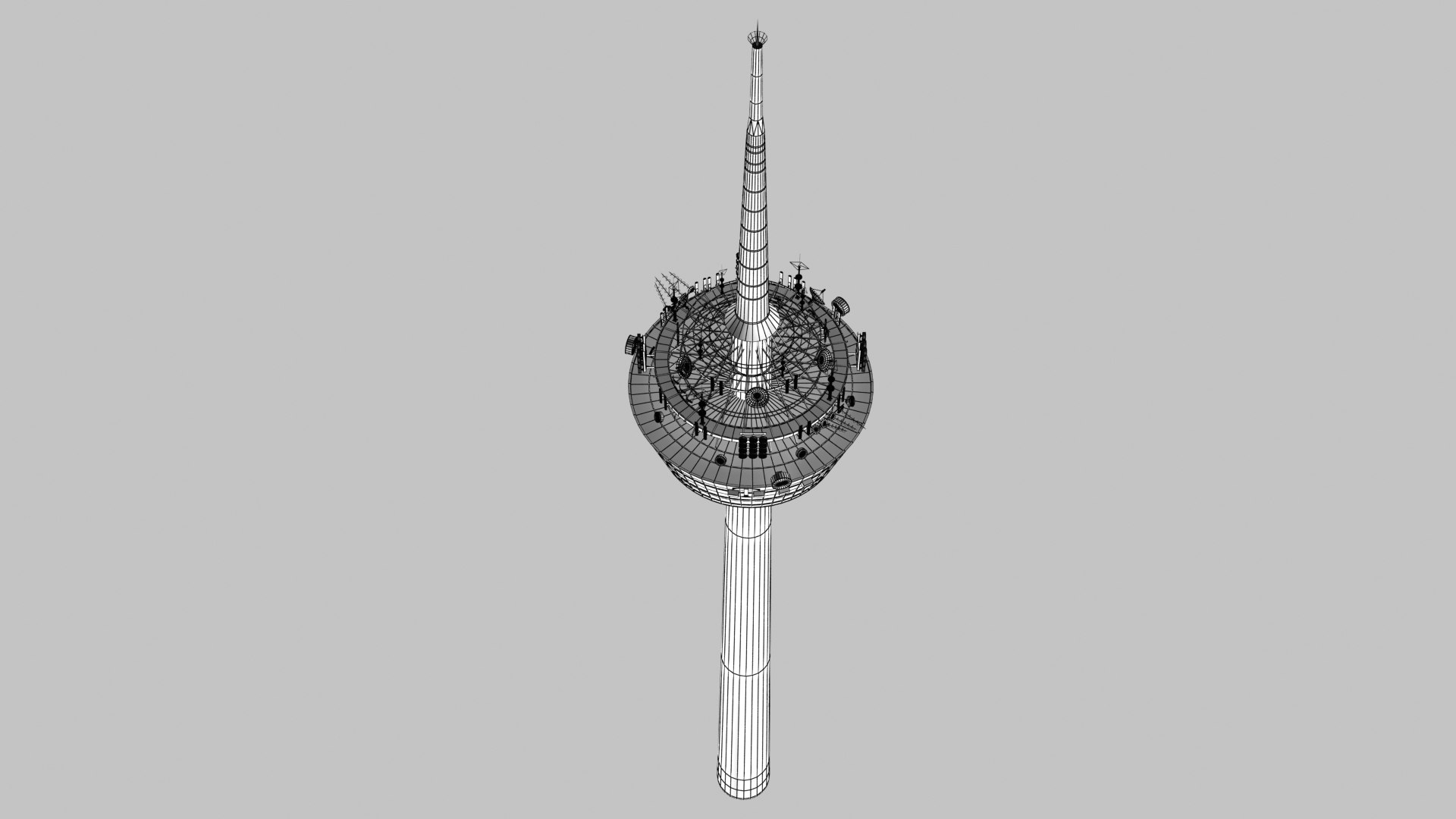 3D Colonius Broadcasting Tower Model - TurboSquid 1488381
