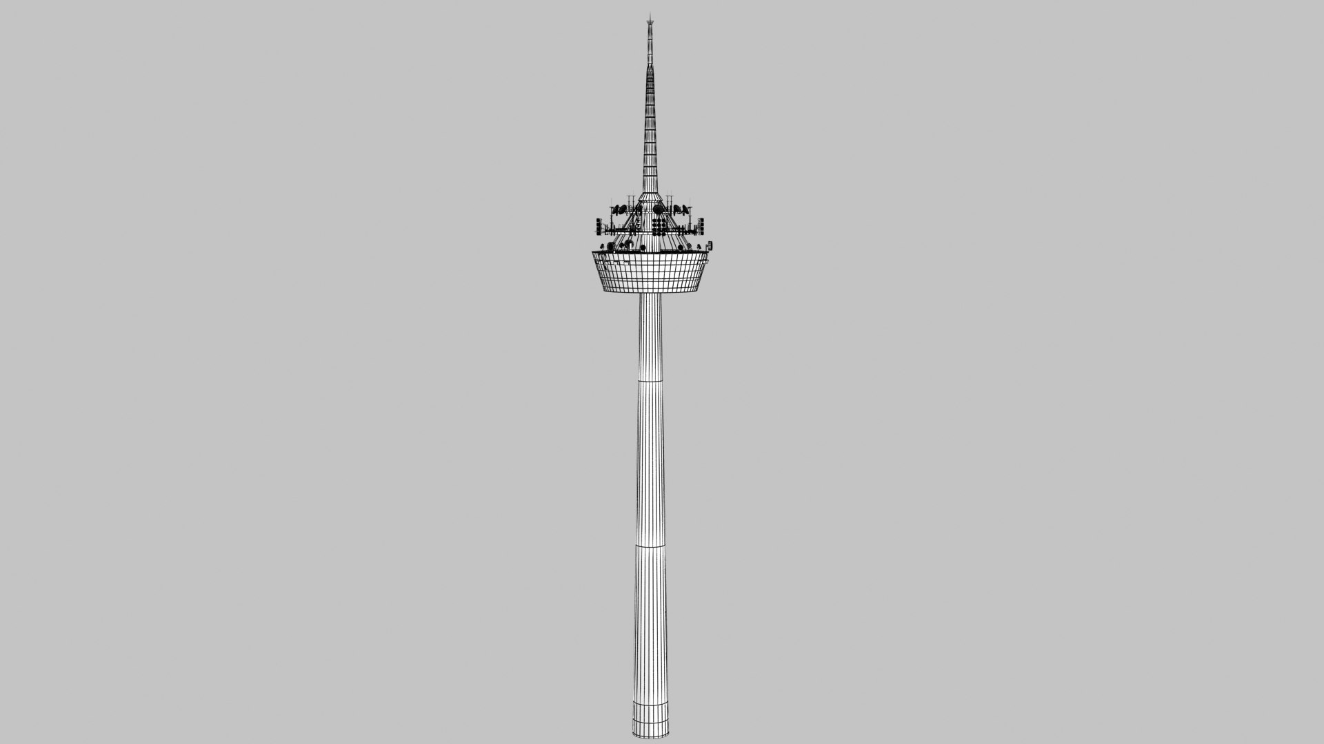 3D Colonius Broadcasting Tower Model - TurboSquid 1488381