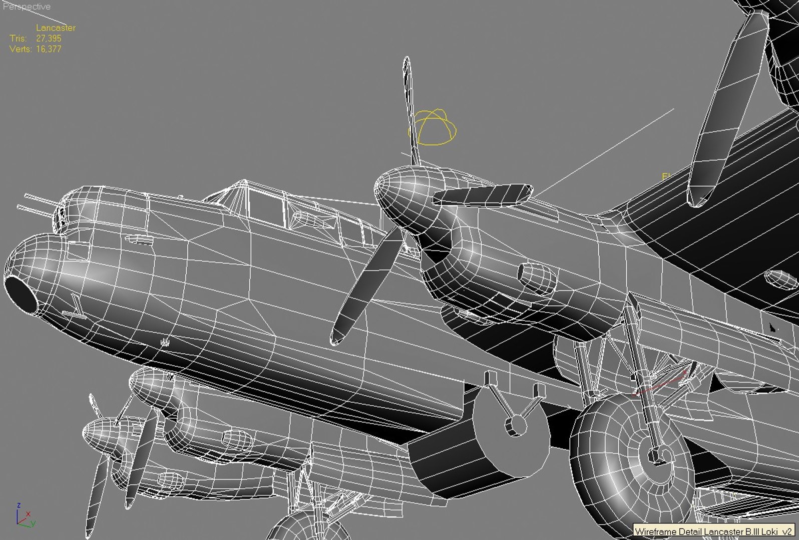Lancaster Dambuster Interior Specialize 3d Model