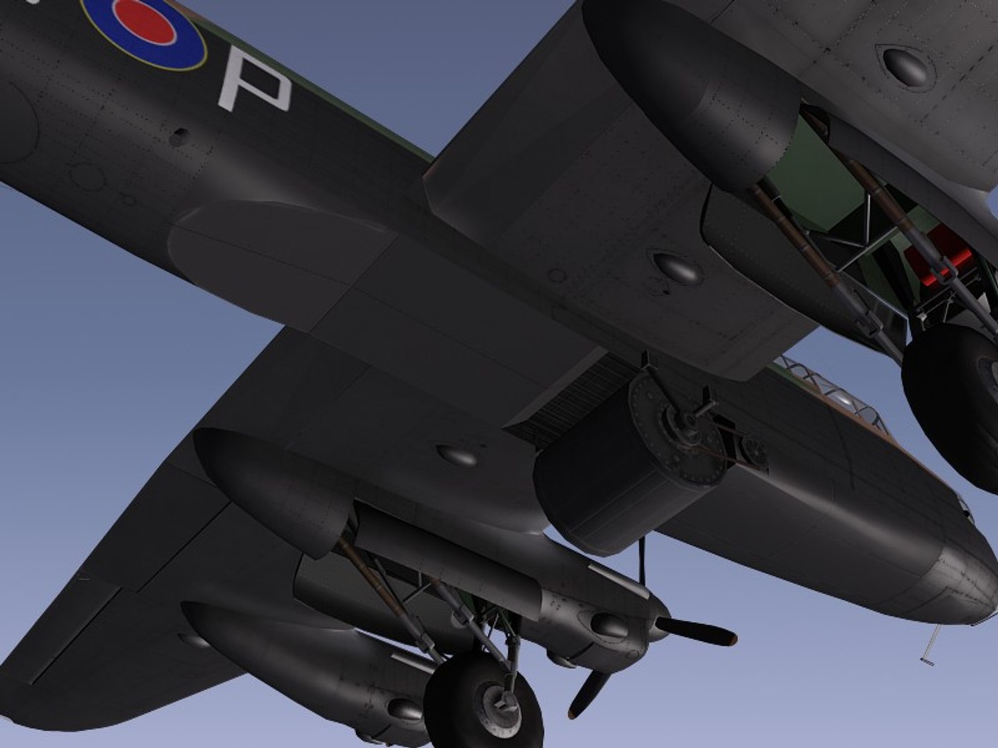 Lancaster Dambuster Interior Specialize 3d Model