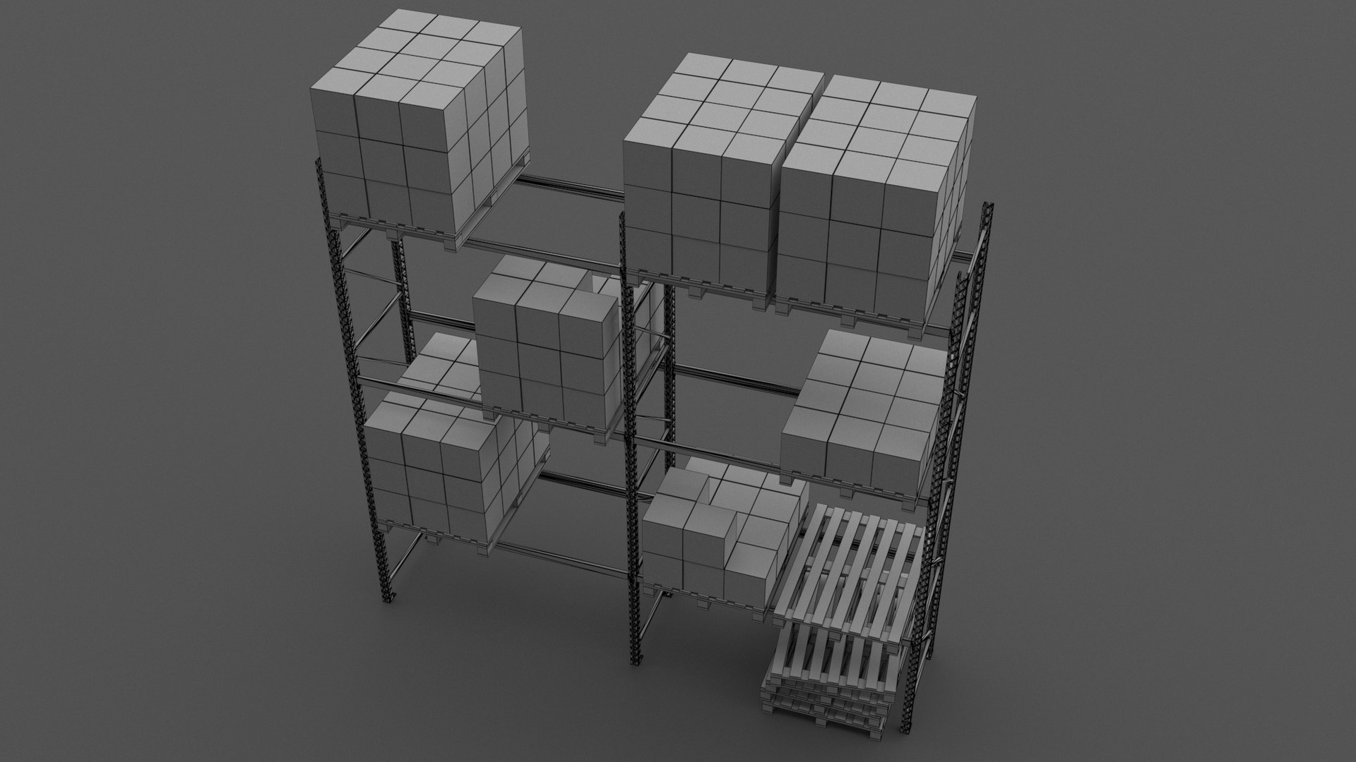 Pallet Rack 3D Model - TurboSquid 1568909
