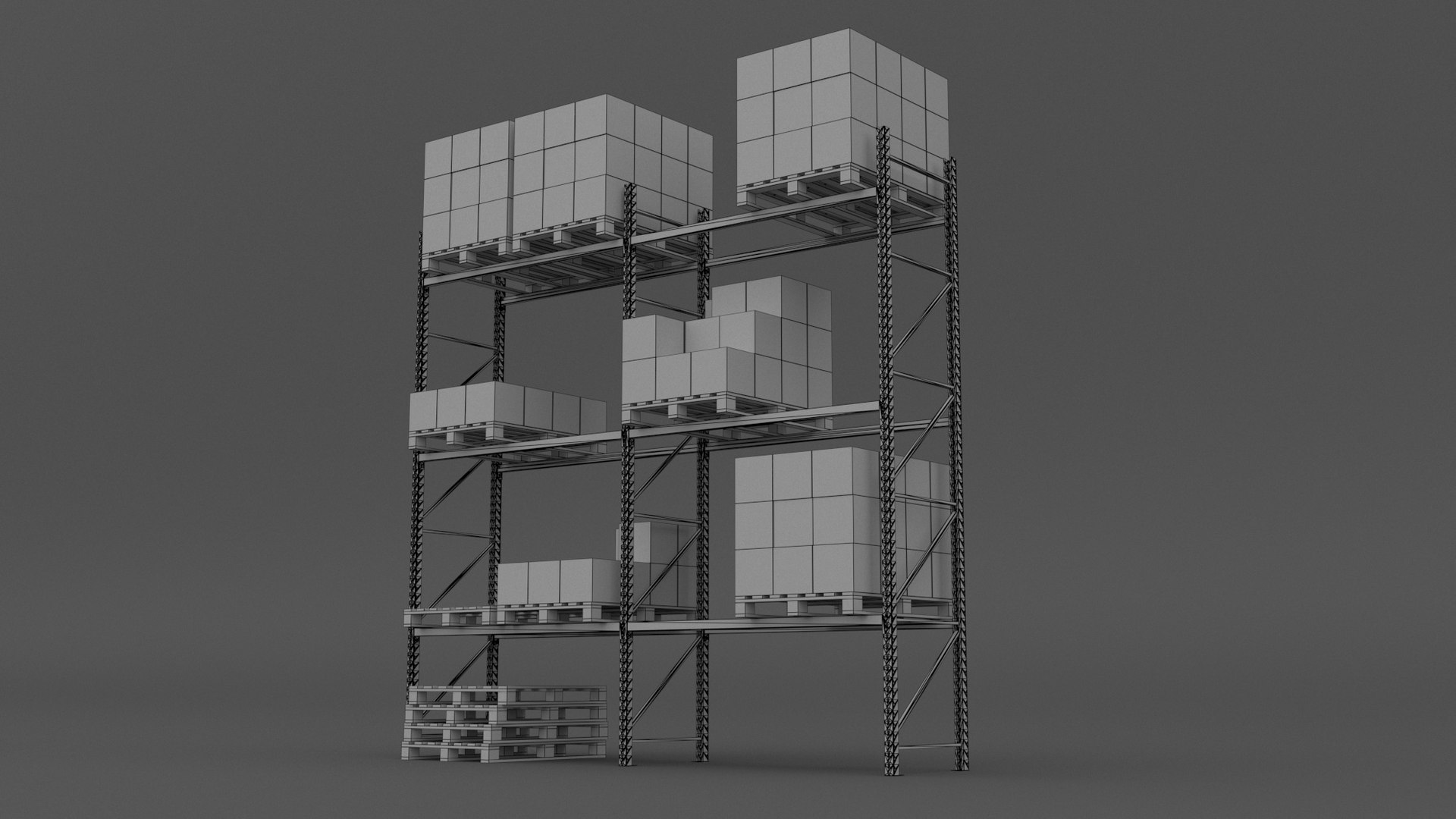 Pallet Rack 3D Model - TurboSquid 1568909