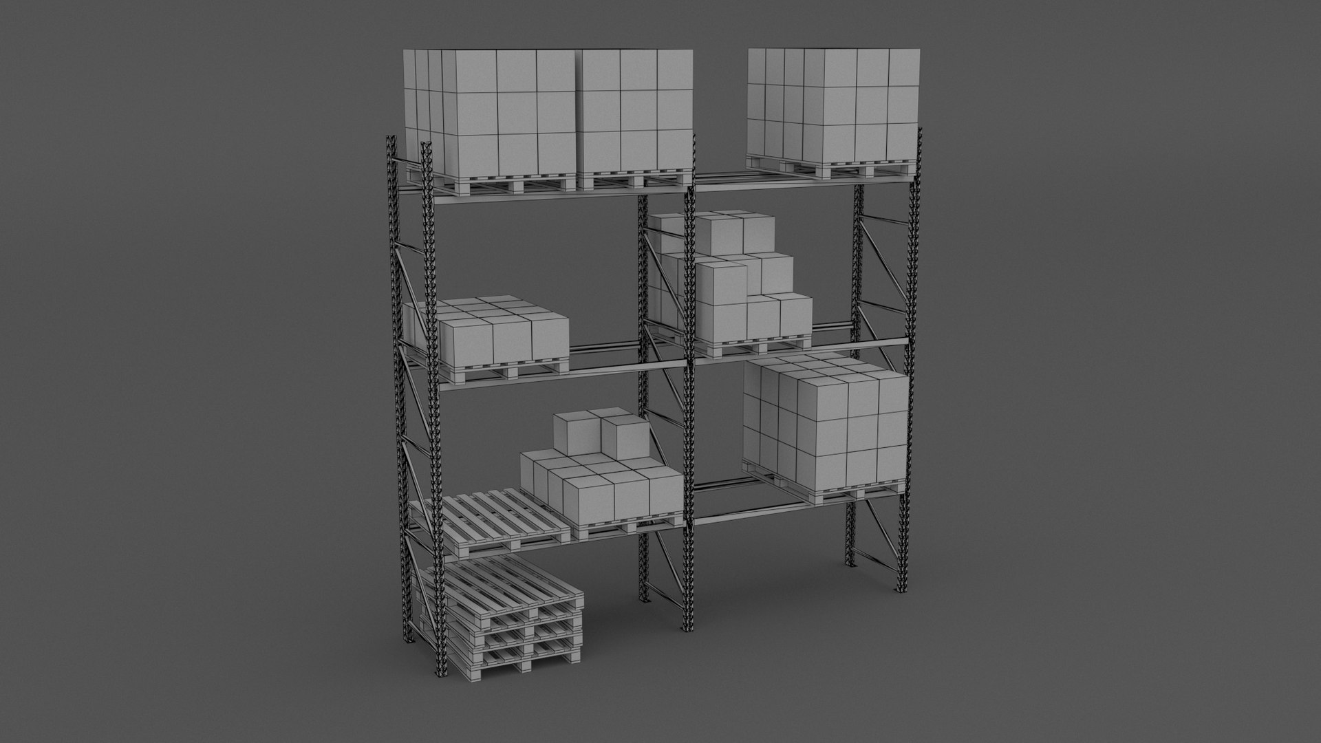 Pallet Rack 3D Model - TurboSquid 1568909