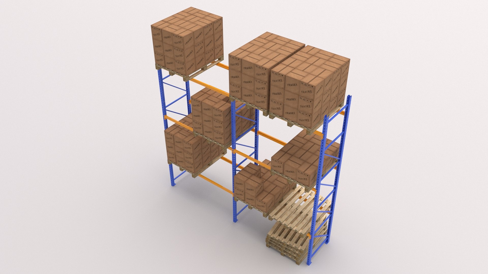 Pallet Rack 3D Model - TurboSquid 1568909