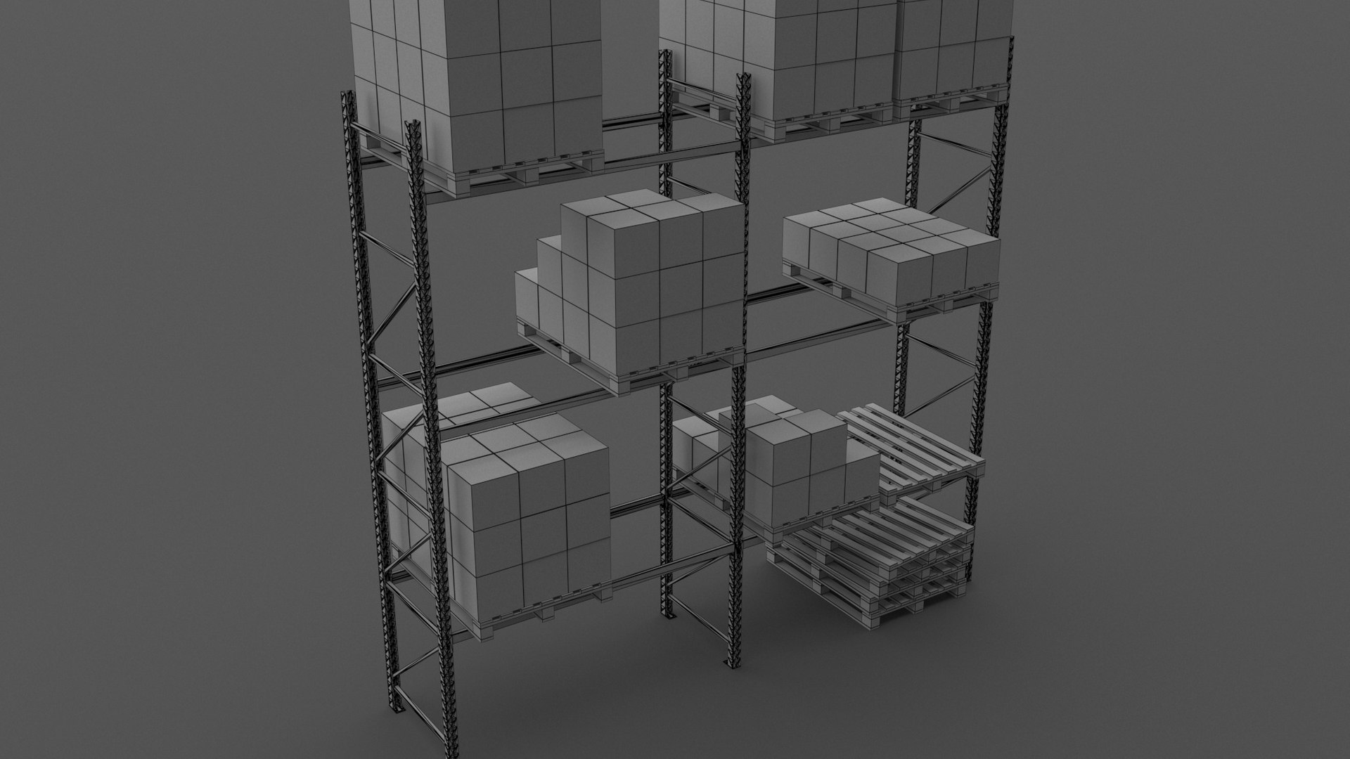 Pallet Rack 3D Model - TurboSquid 1568909
