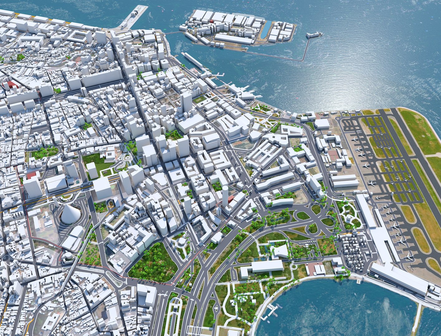 3D Rio De Janeiro Downtown Brazil Model - TurboSquid 1927271