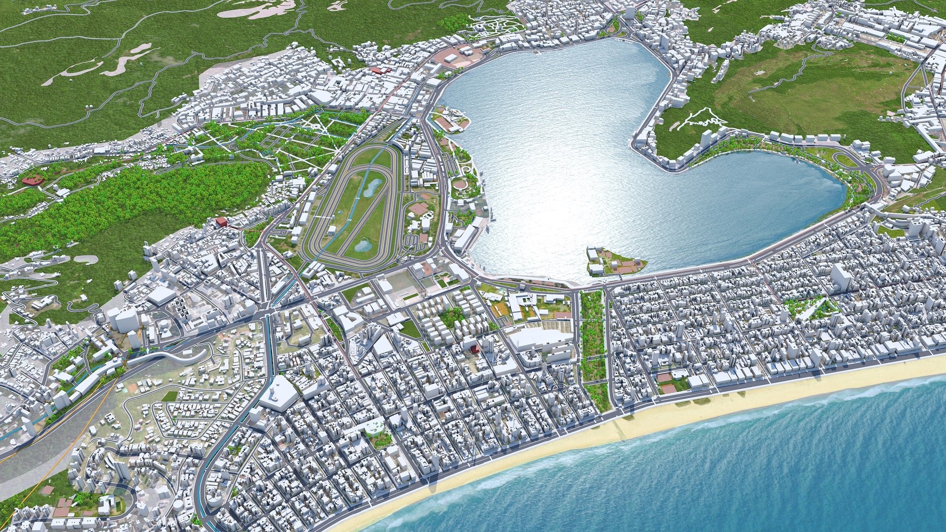 3D Rio De Janeiro Downtown Brazil Model - TurboSquid 1927271