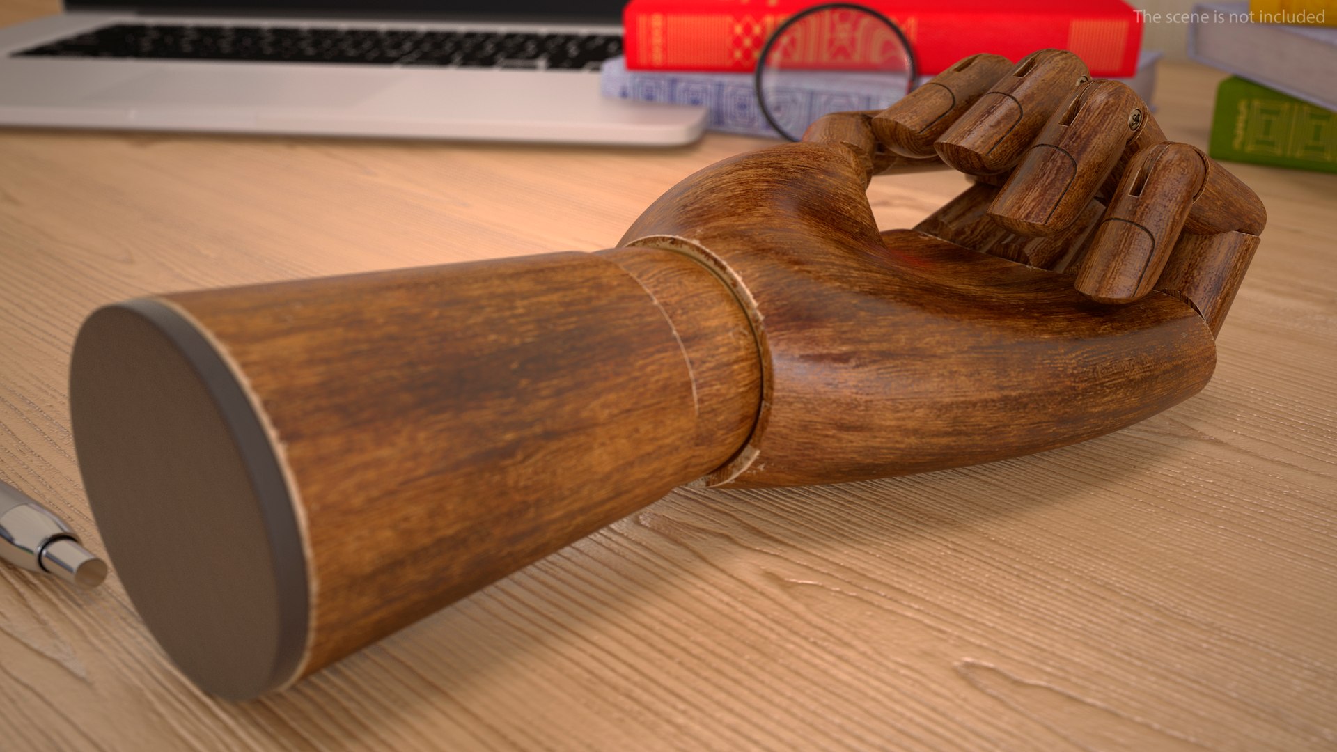 3D Hand with Posable Fingers Dark Wood Fist Pose - TurboSquid 1991640