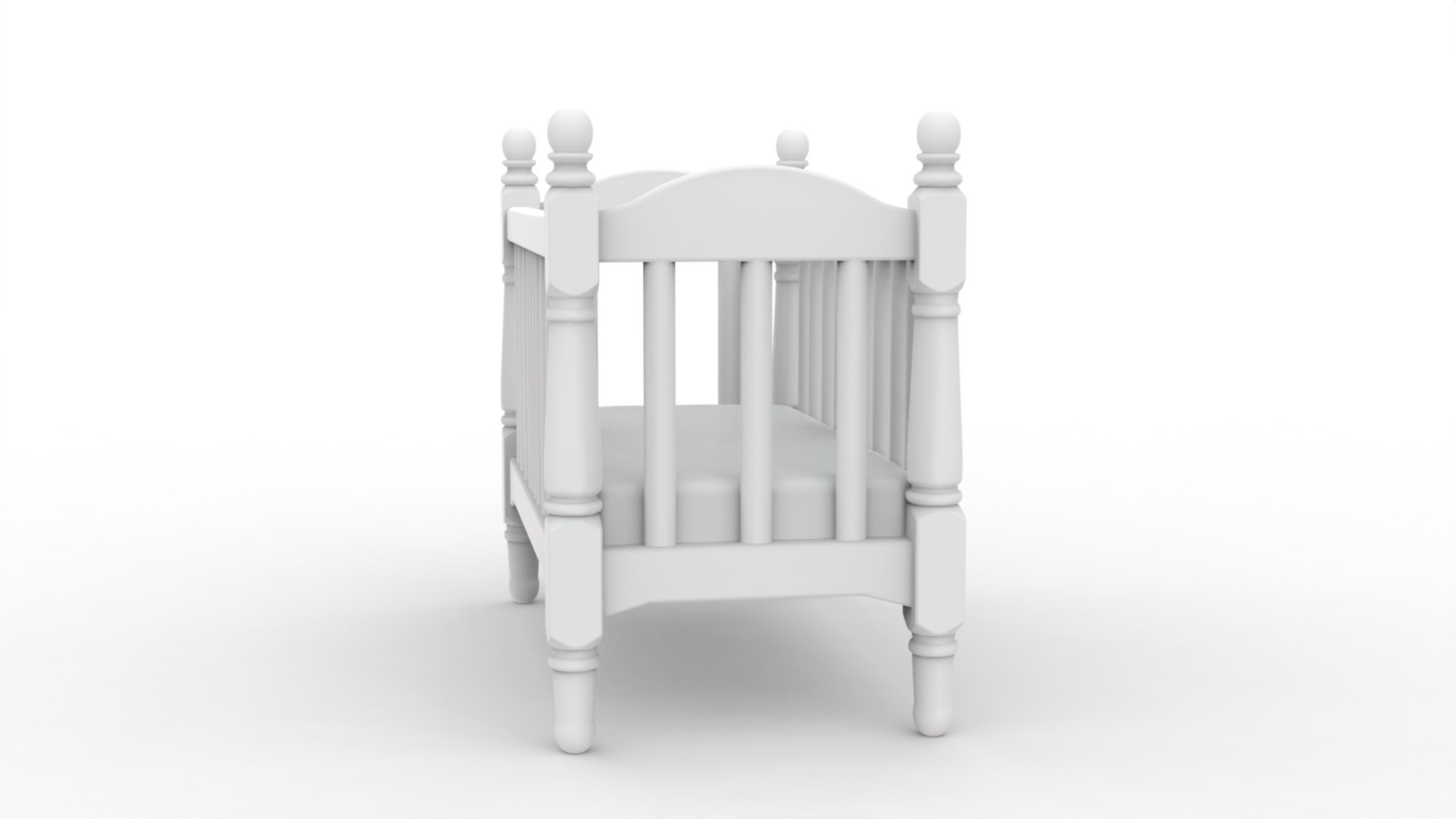 3D Miniature Baby Crib 3D Model STL Ready To Print 3D Print Model Model ...