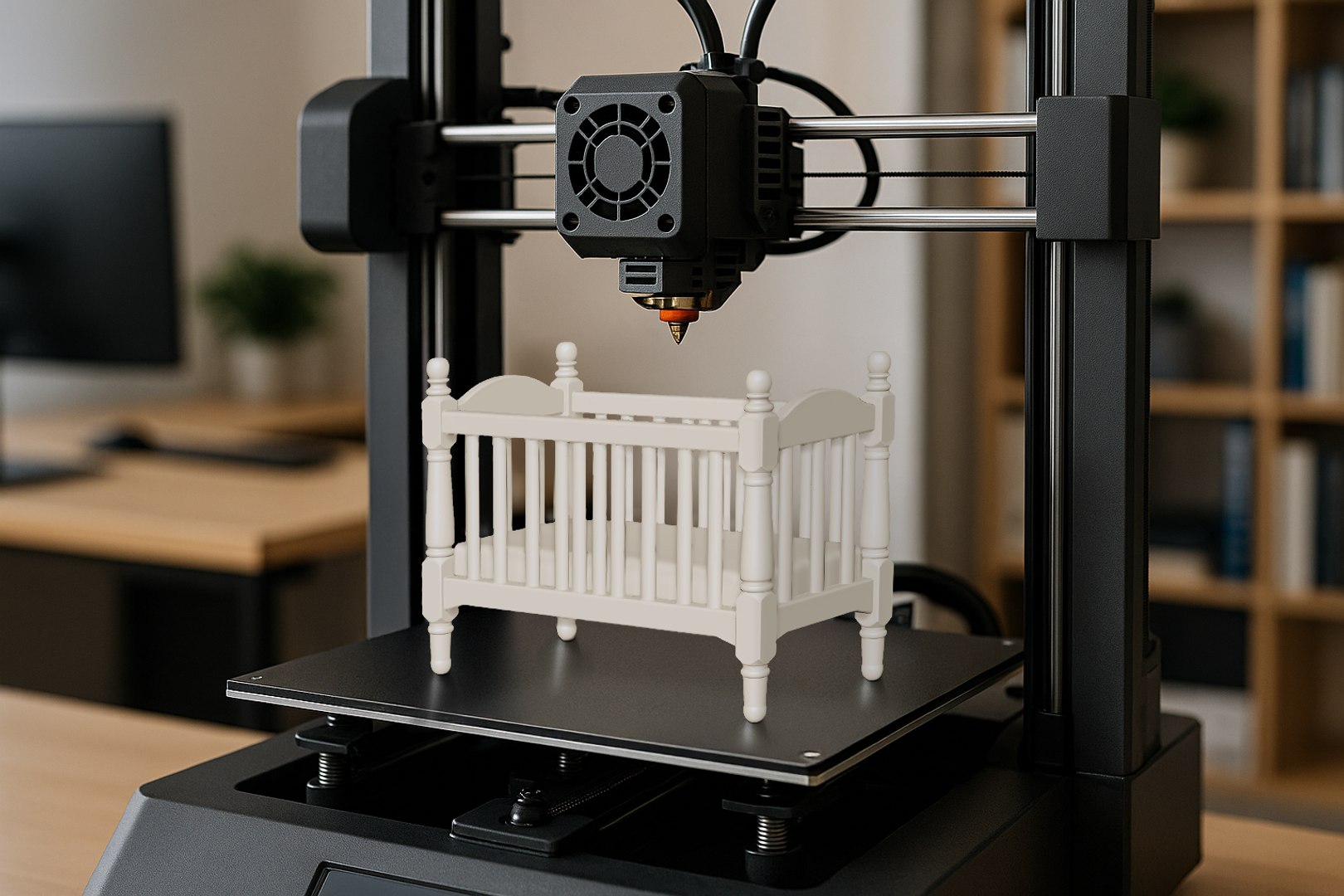 3D Miniature Baby Crib 3D Model STL Ready To Print 3D Print Model Model ...