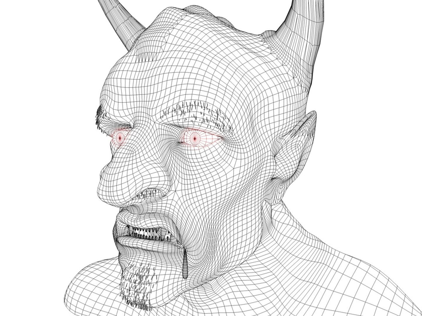 realistic devil 3d model