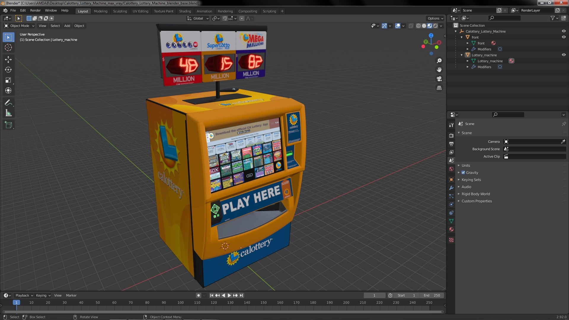 3D Calottery Lottery Machine - TurboSquid 2041080