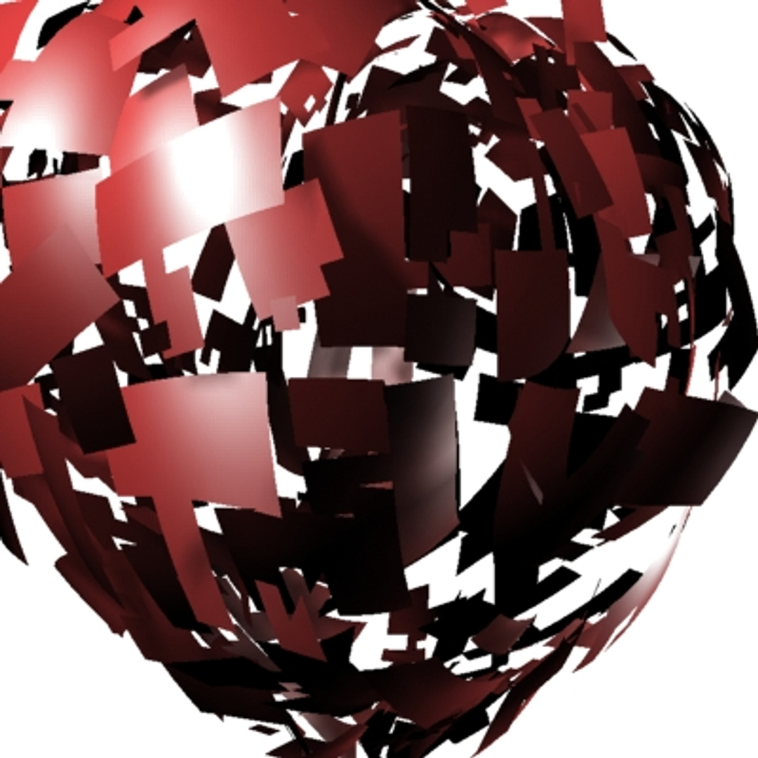 3d cartoon heart exploding