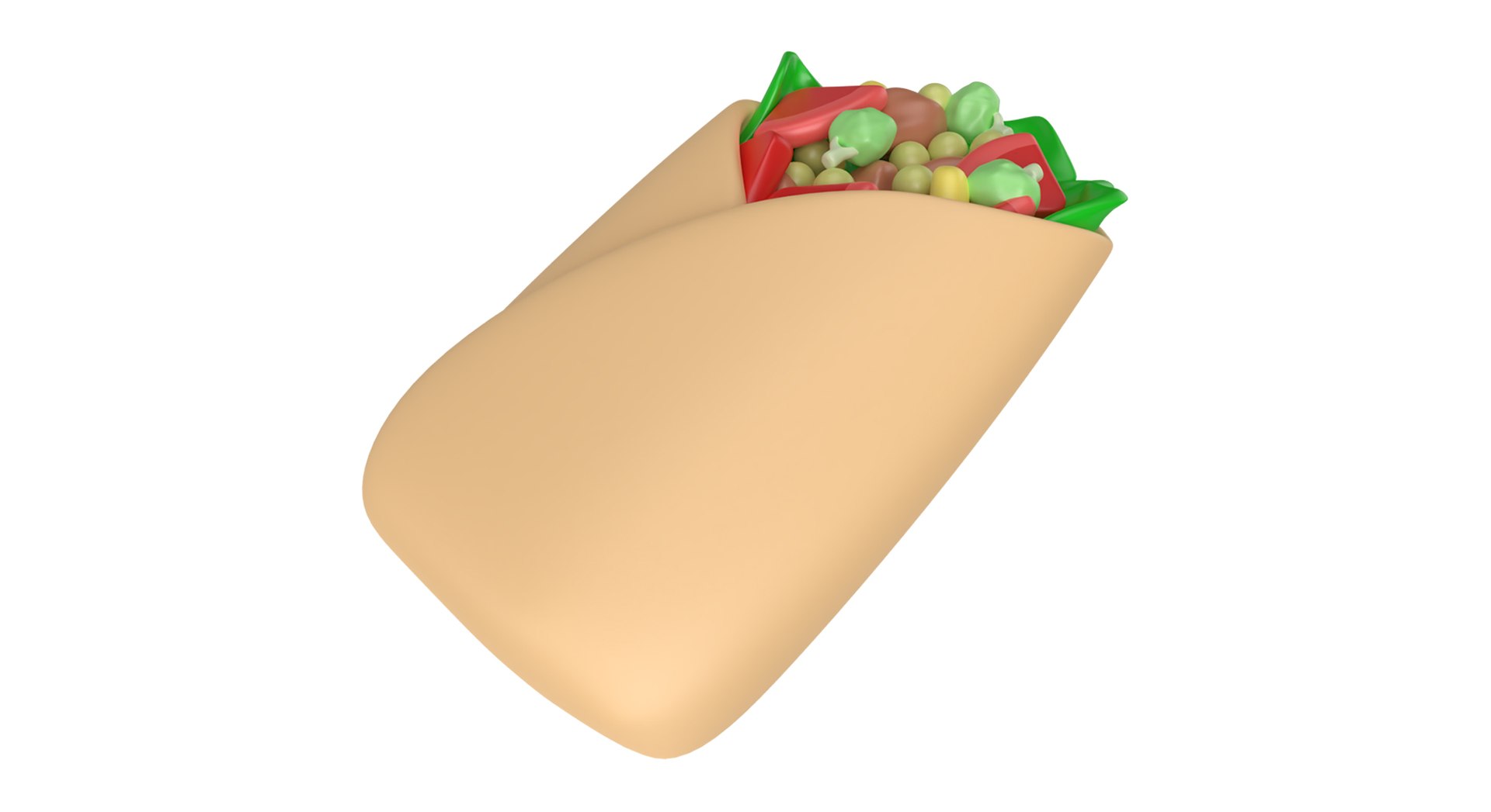 3D model Cartoon Burrito - TurboSquid 1953990