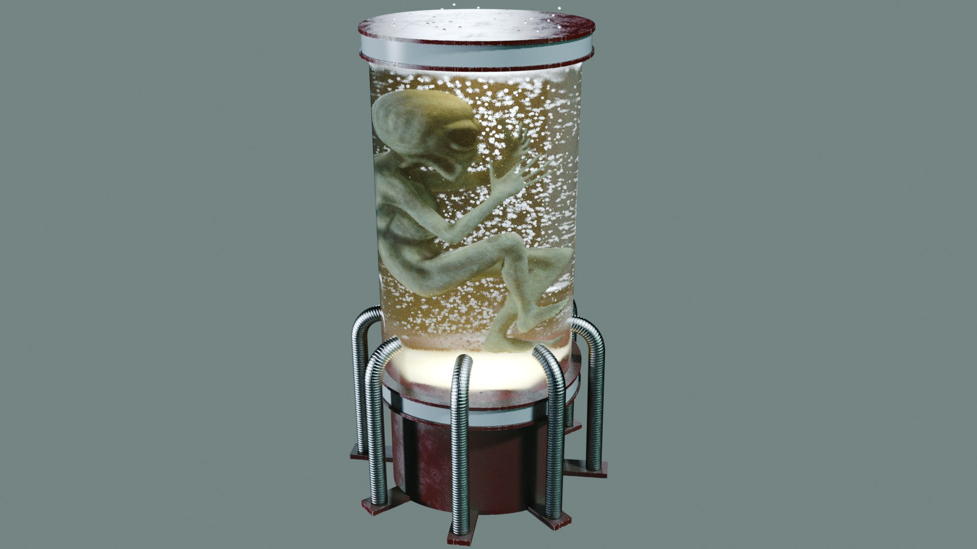 3D Alien Incubator with Bubbles Rising model - TurboSquid 2167927