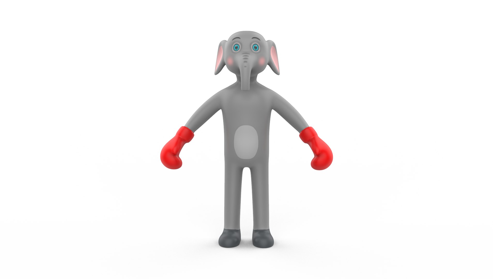 3D Boxing Elephant Animal Animated Model - TurboSquid 2165897