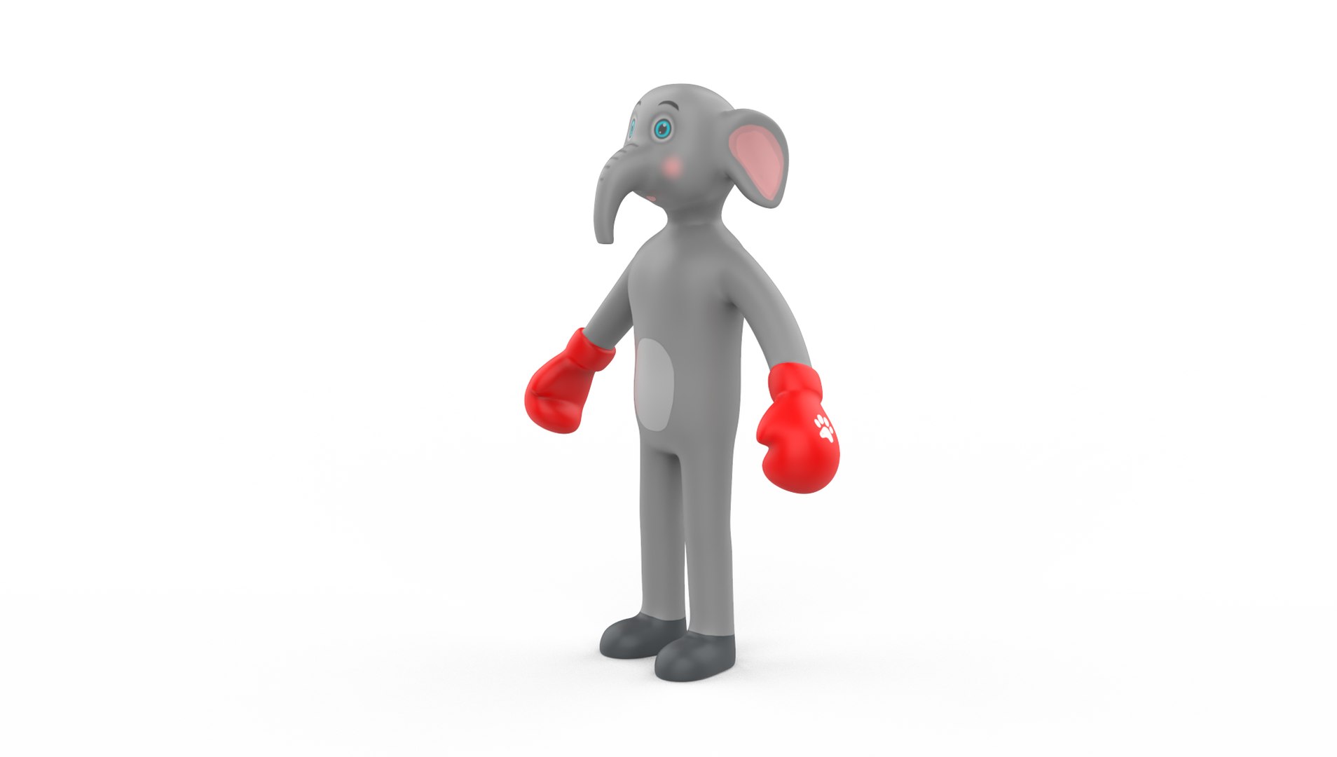 3D Boxing Elephant Animal Animated Model - TurboSquid 2165897