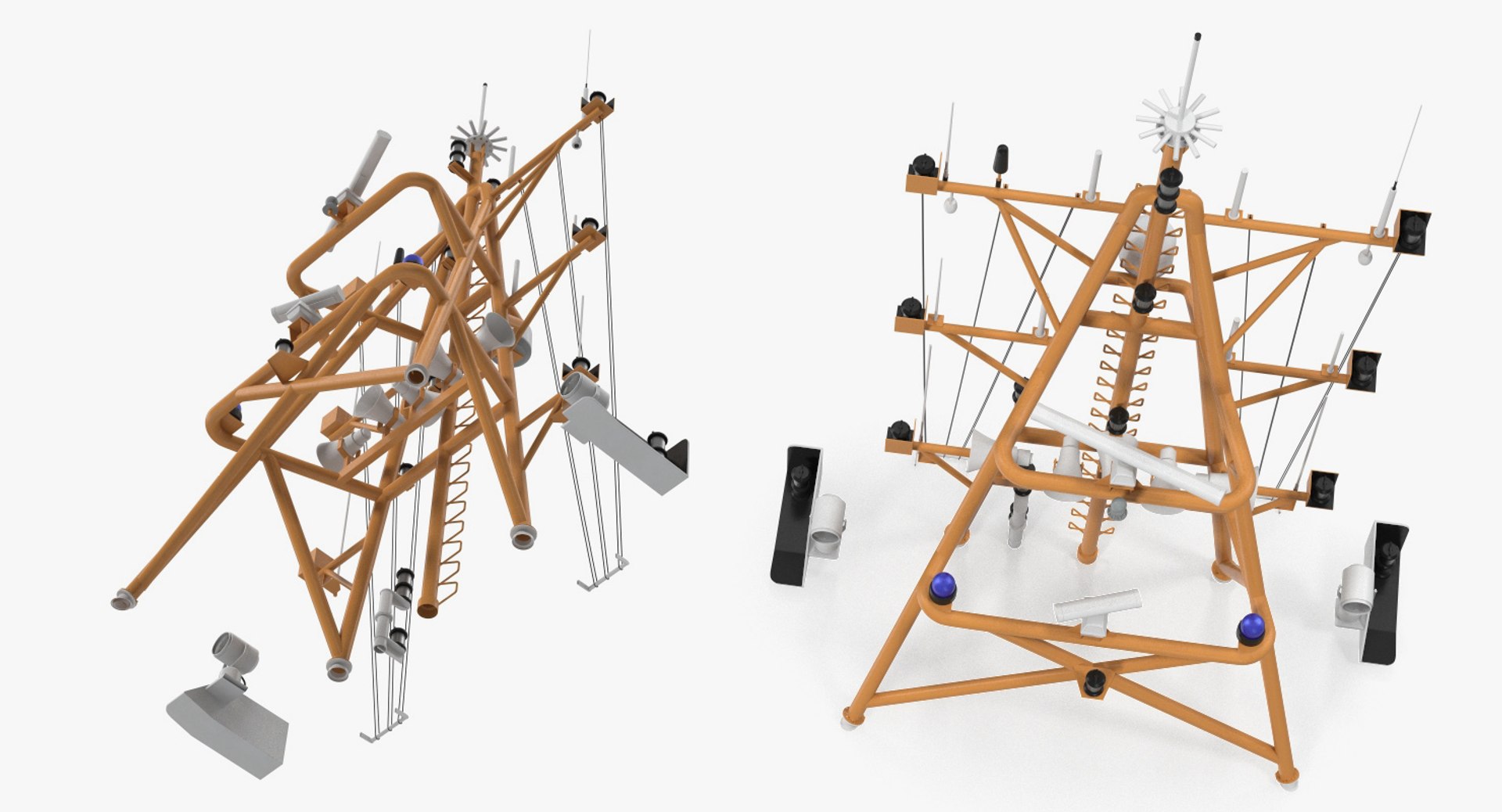 3D Model Ship Mast Radar Scanner - TurboSquid 1329164