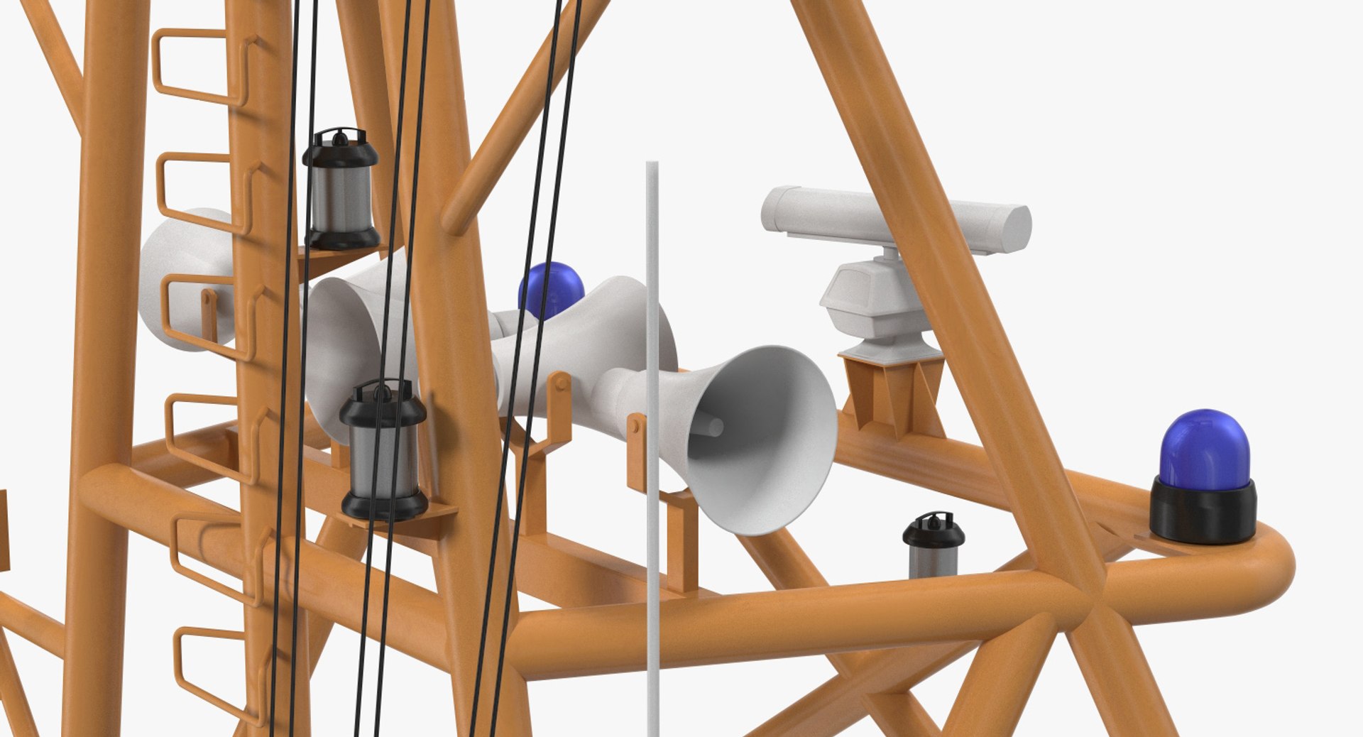 3D Model Ship Mast Radar Scanner - TurboSquid 1329164