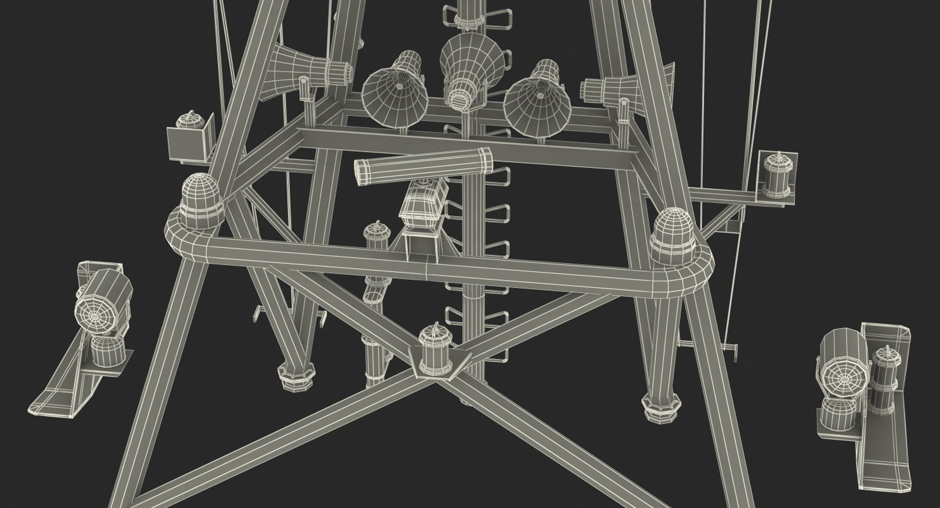 3D Model Ship Mast Radar Scanner - TurboSquid 1329164