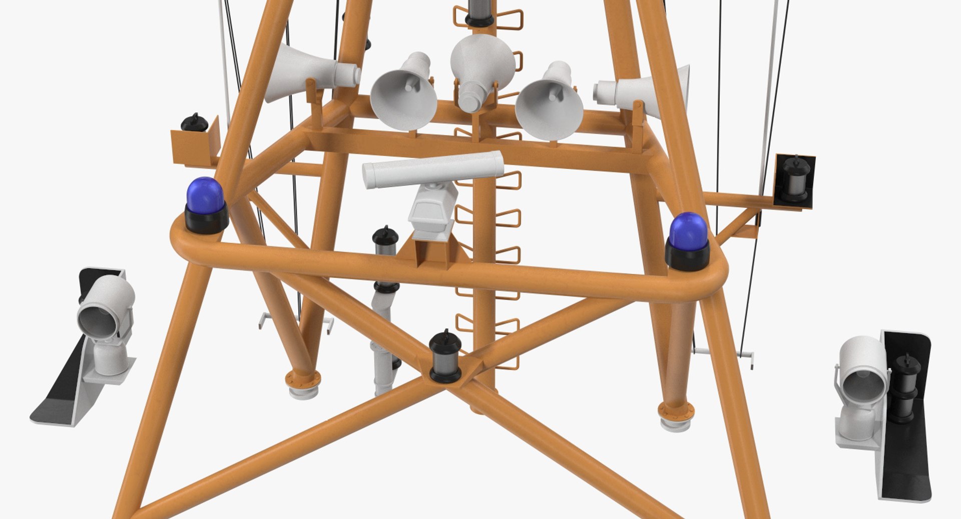 3D Model Ship Mast Radar Scanner - TurboSquid 1329164