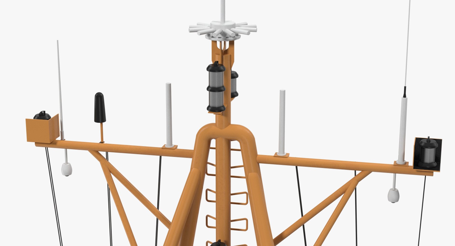 3D Model Ship Mast Radar Scanner - TurboSquid 1329164
