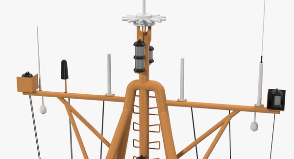 3D model ship mast radar scanner - TurboSquid 1329164